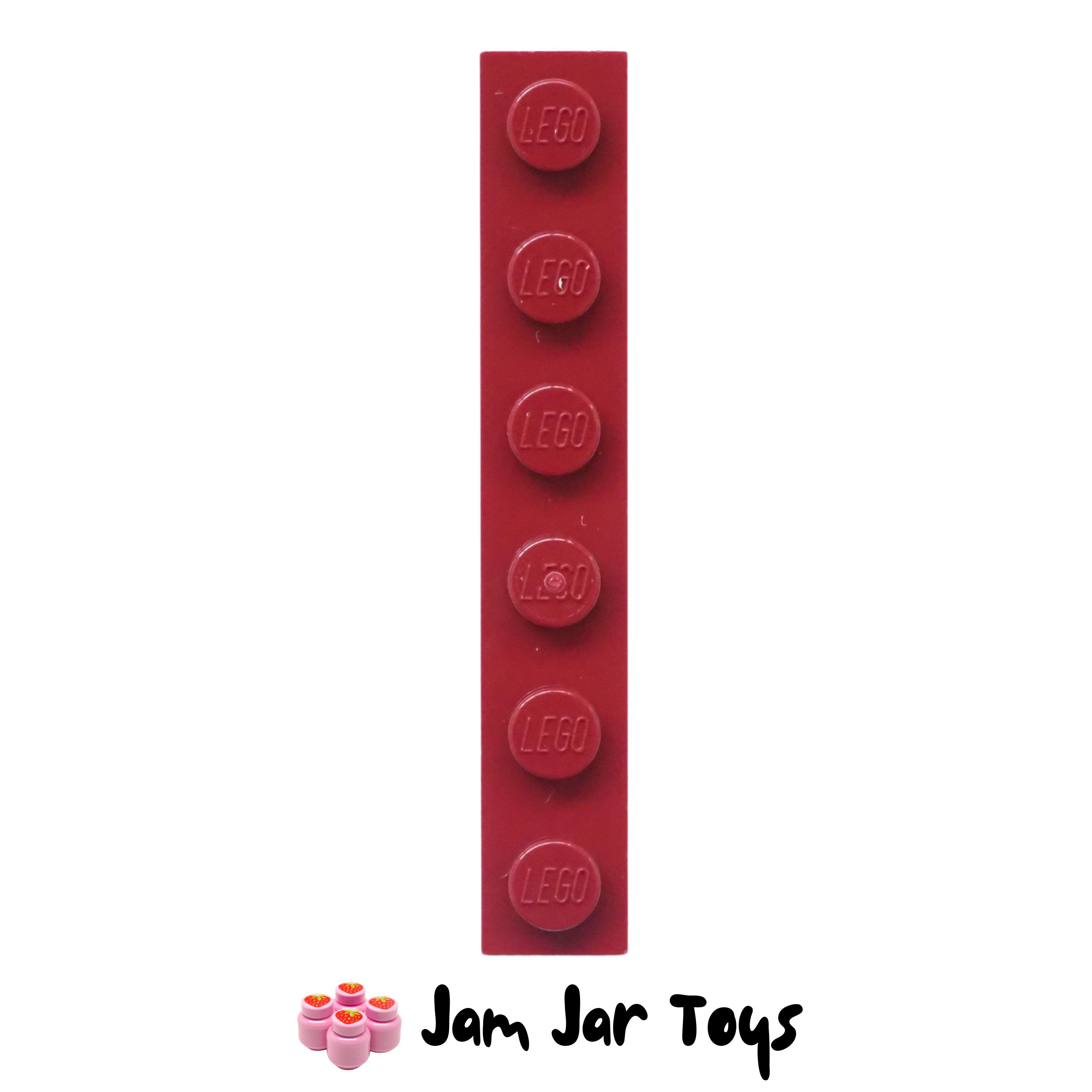 LEGO Plate 1x6 – Classic Flat Studded Brick Piece