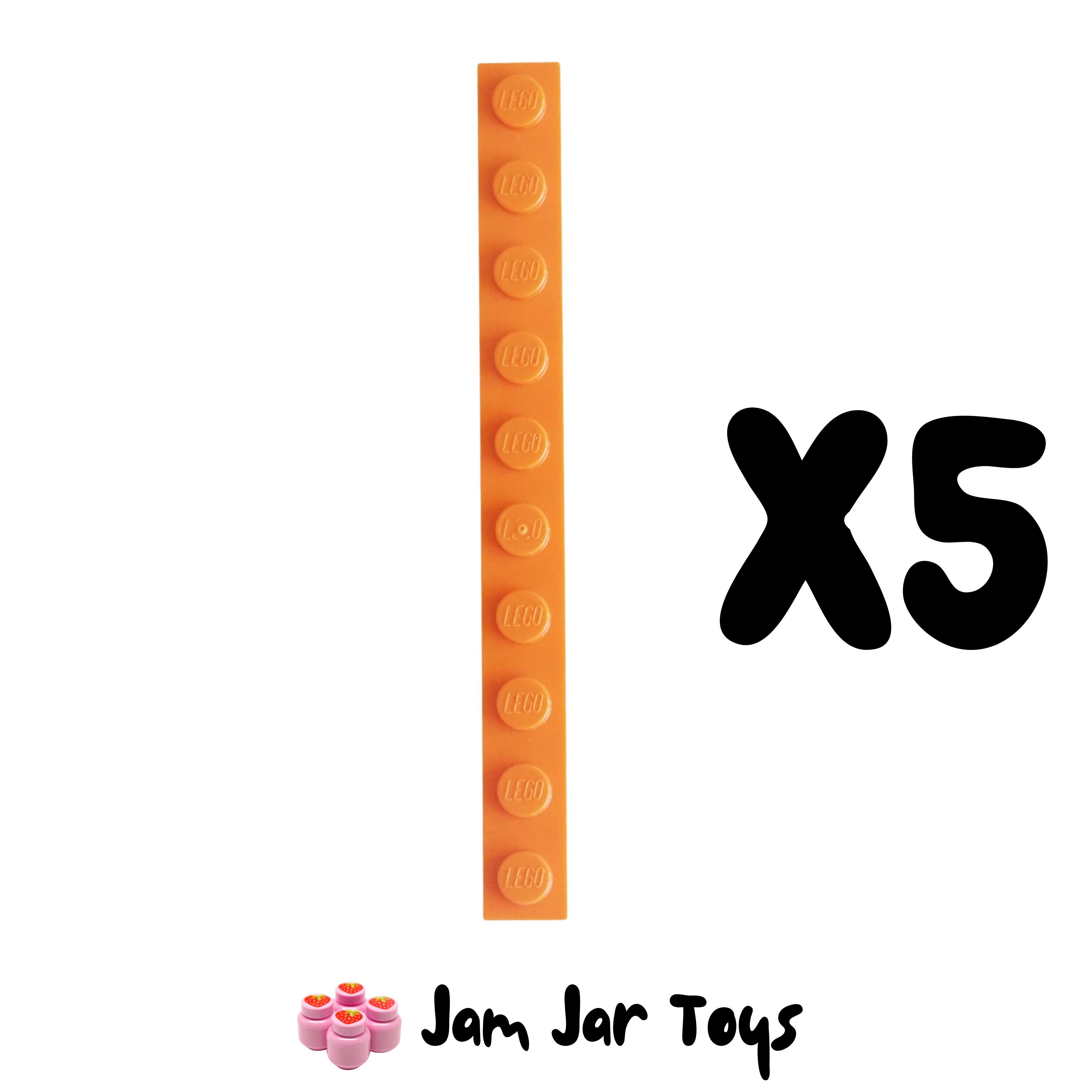 LEGO Five Orange 1 x 4 Plates. 4187743 | JamJarToys