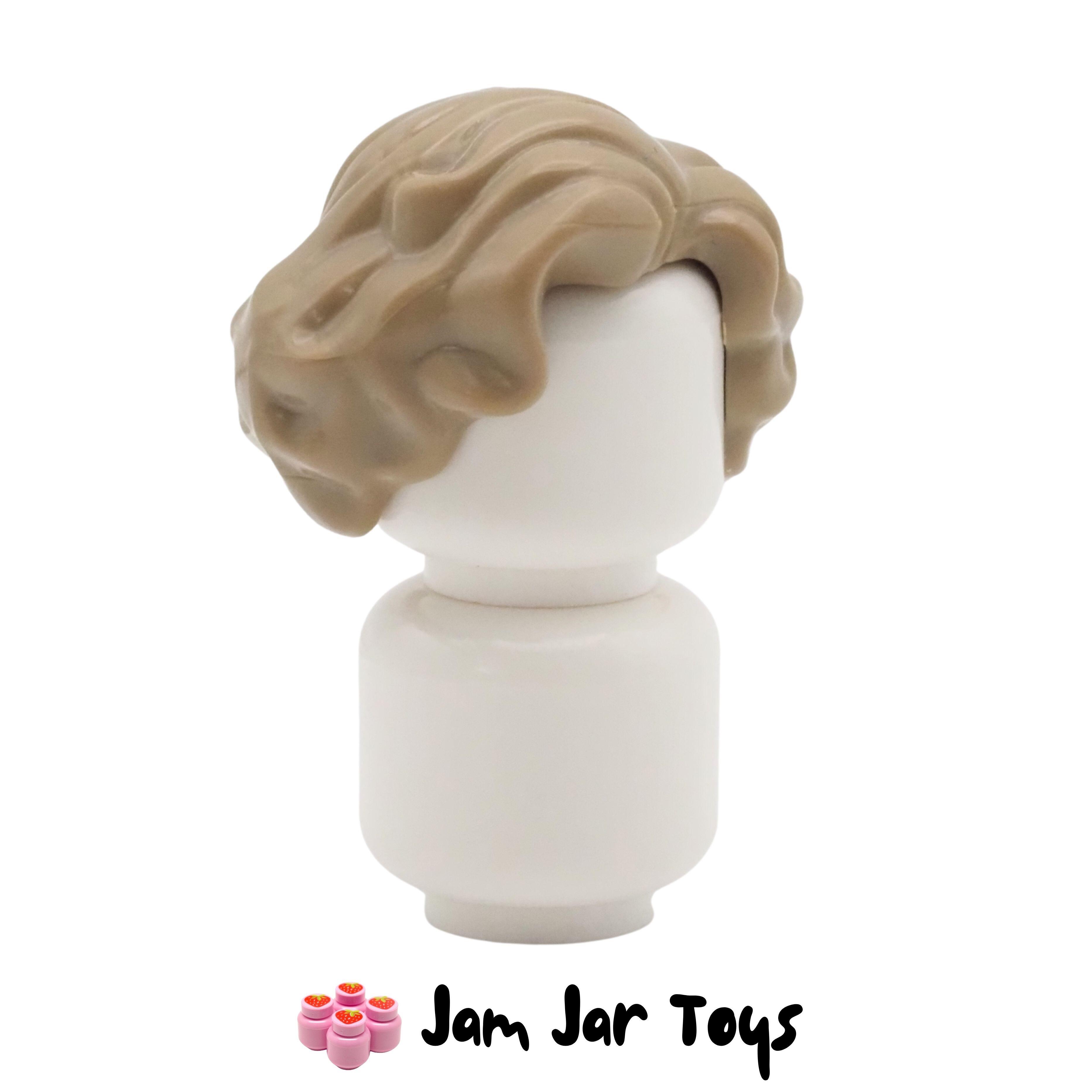 LEGO Dark Tan Hair | Short Wavy Side Part | 6539534