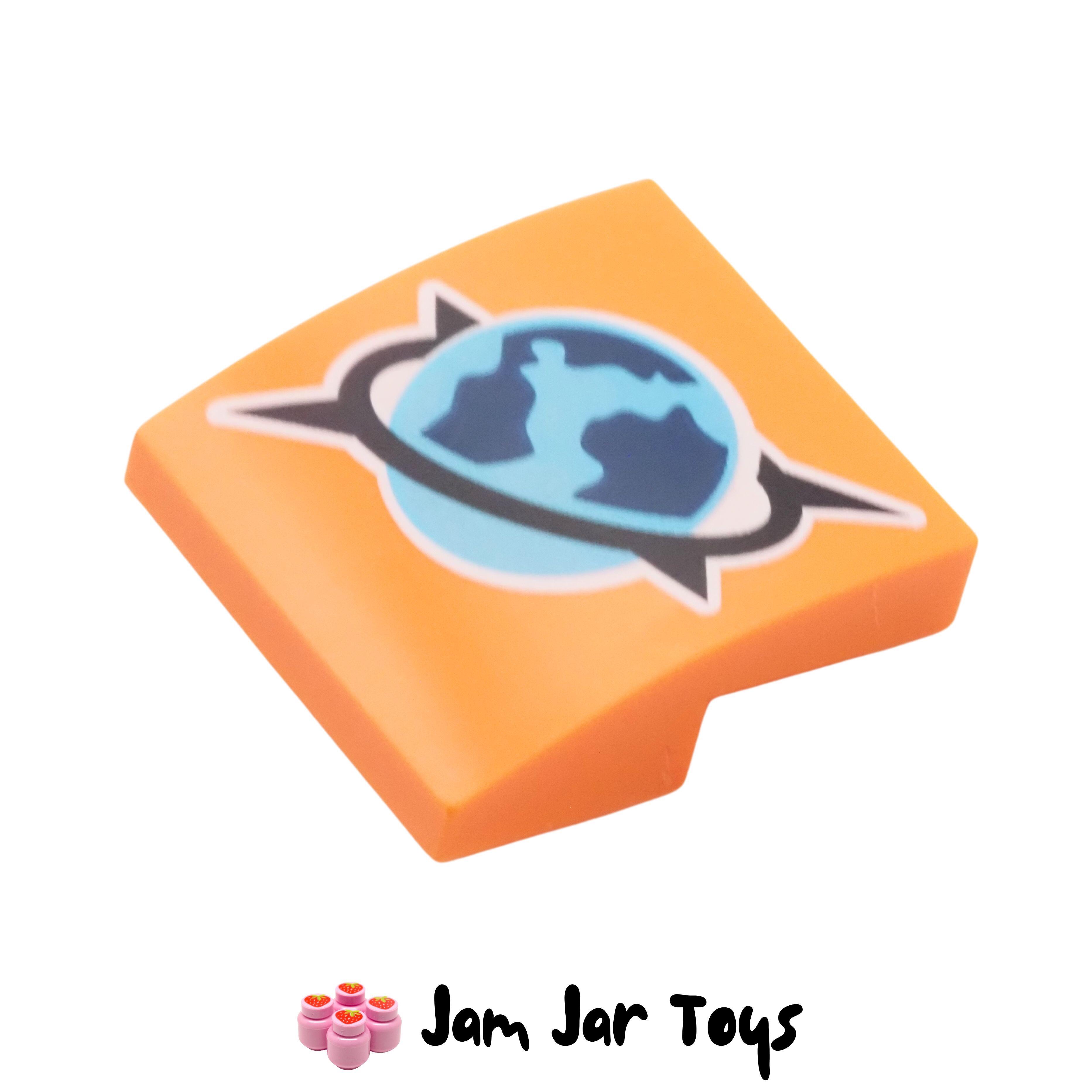 LEGO Orange Sloped Tile, Arctic Explorer Symbol, Curved 2 x 2 x 2/3. PT146