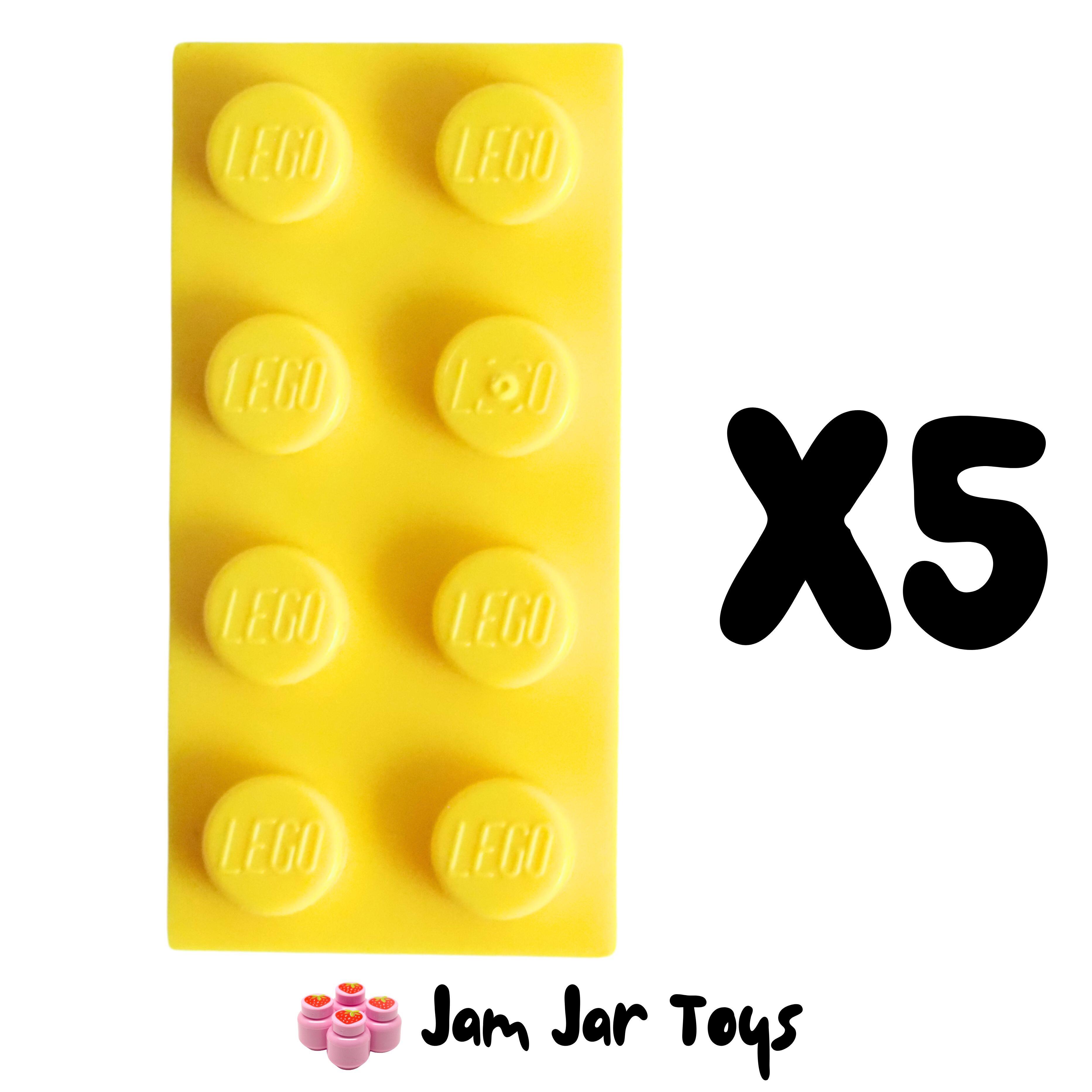 LEGO Five Yellow 2 X 4 Tiles ST5 LEGO Five Yellow 2 X 4 Tiles ST5