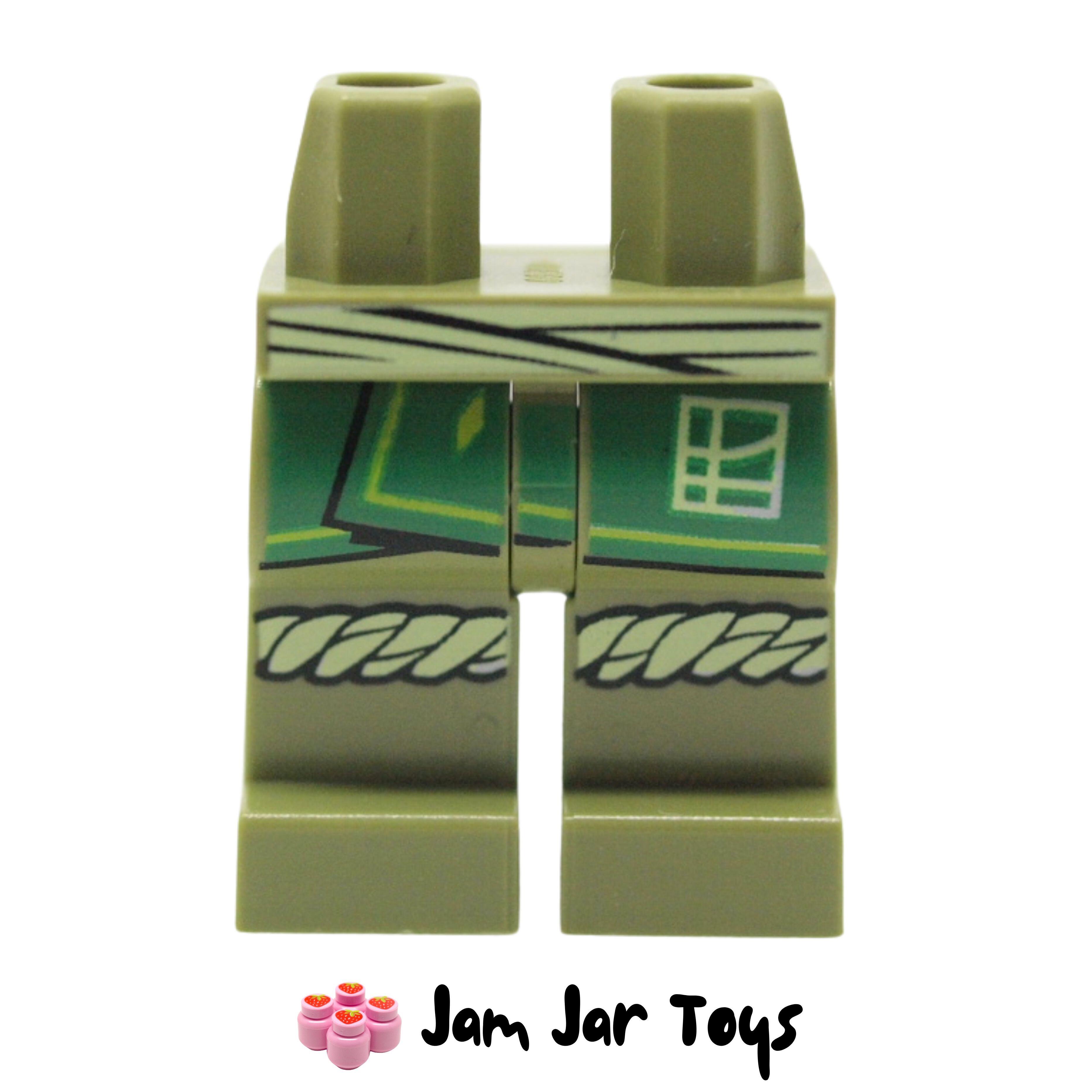LEGO Olive Green Legs with Green Robe White Knee Wraps L172
