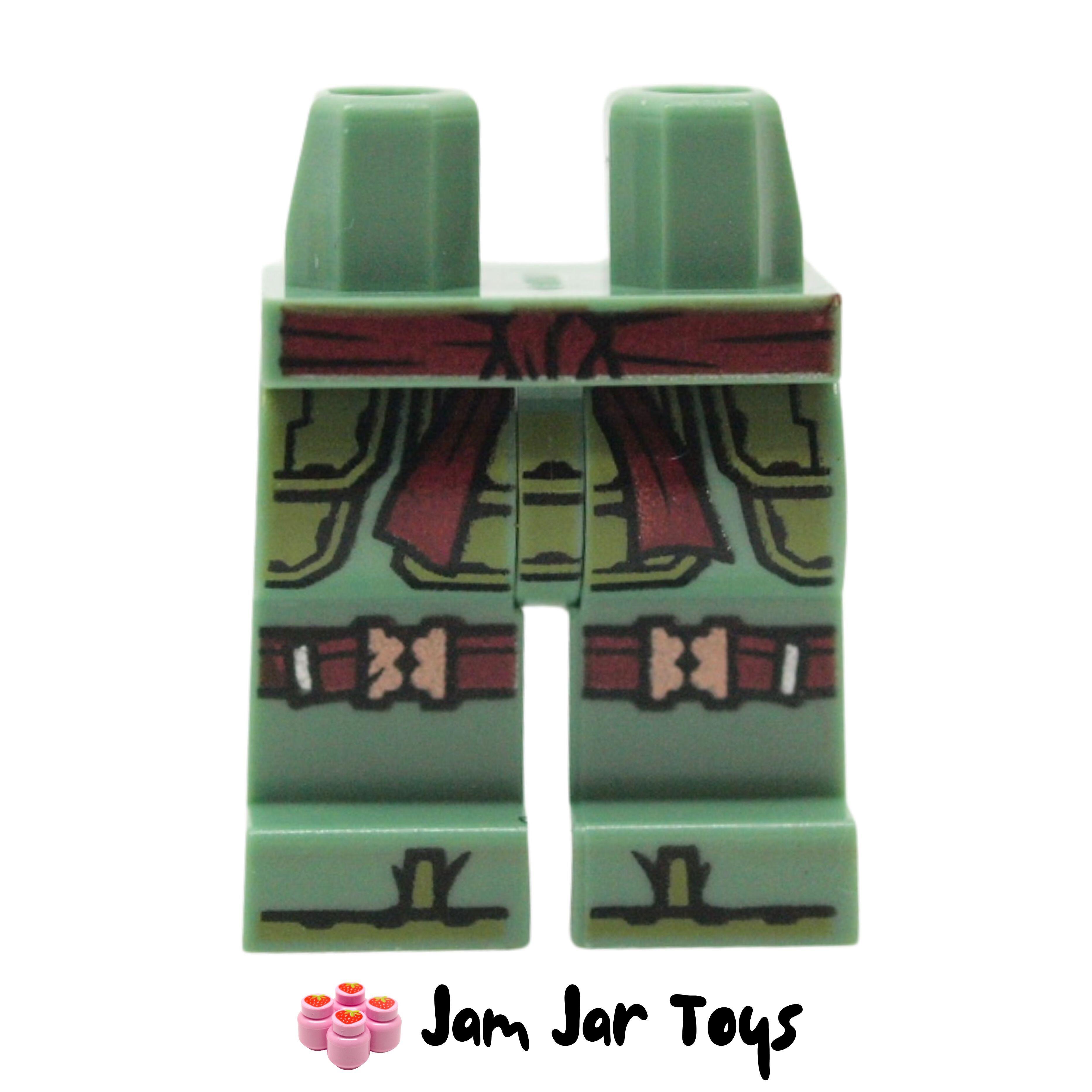 LEGO Sand Green Legs, Dark Red Sash Belt, Knee Wraps. L173
