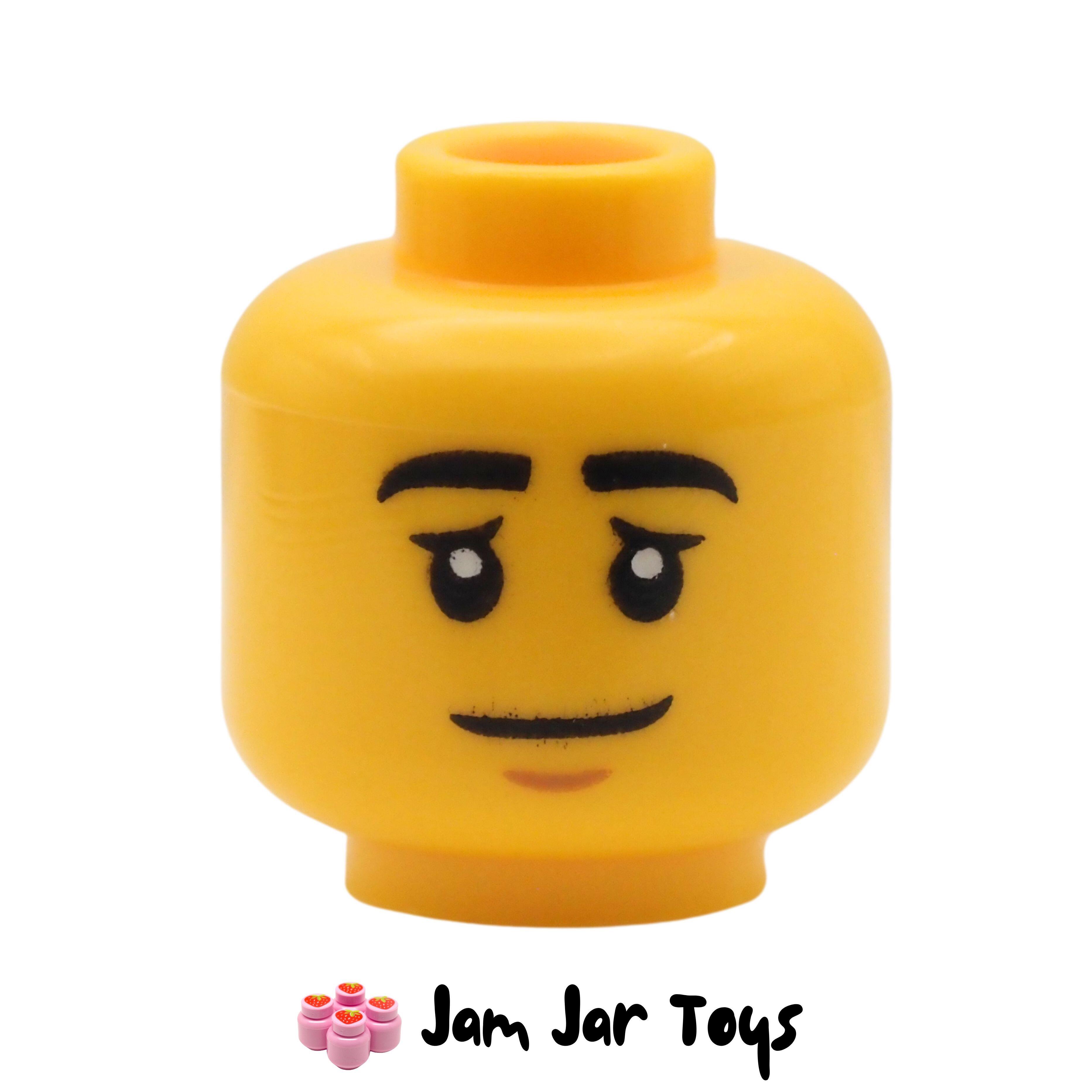 LEGO Minifigure Head, Open Mouth, ZZZZ Sleeping Mask / Neutral Face. HF140