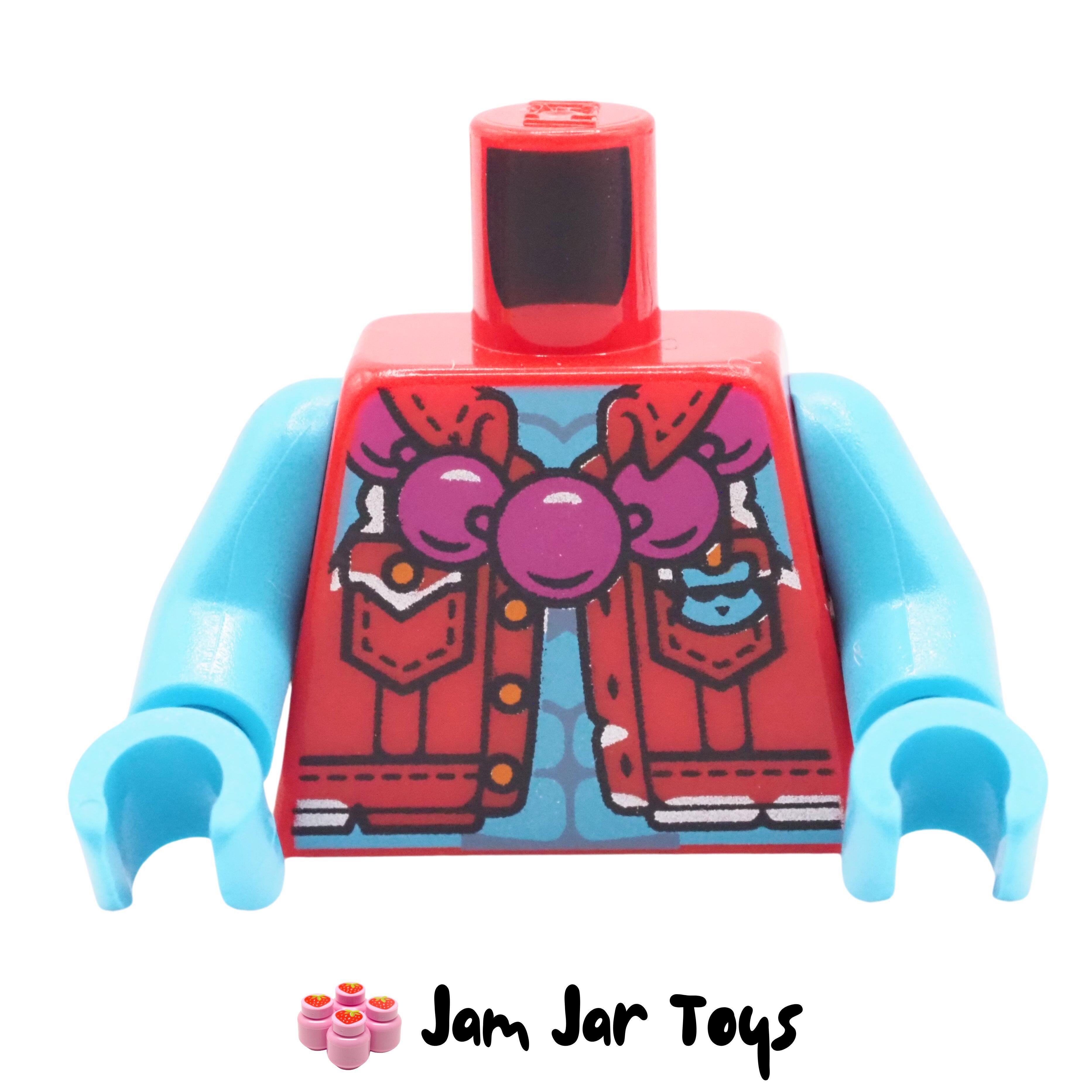 LEGO Red Jacket Torso, Large Magenta Bead Necklace TO217