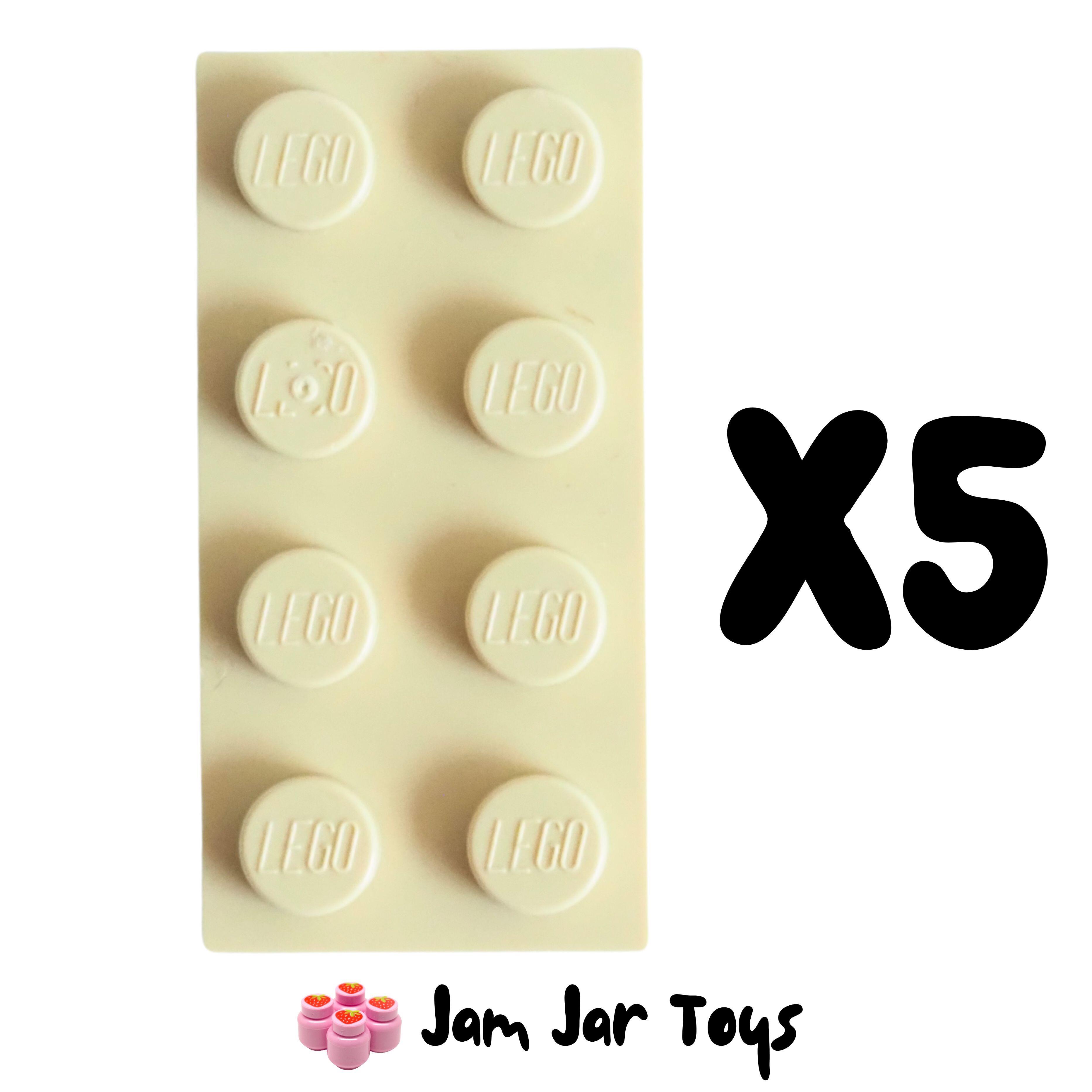 LEGO Five Tan 2 x 4 Tiles. ST11