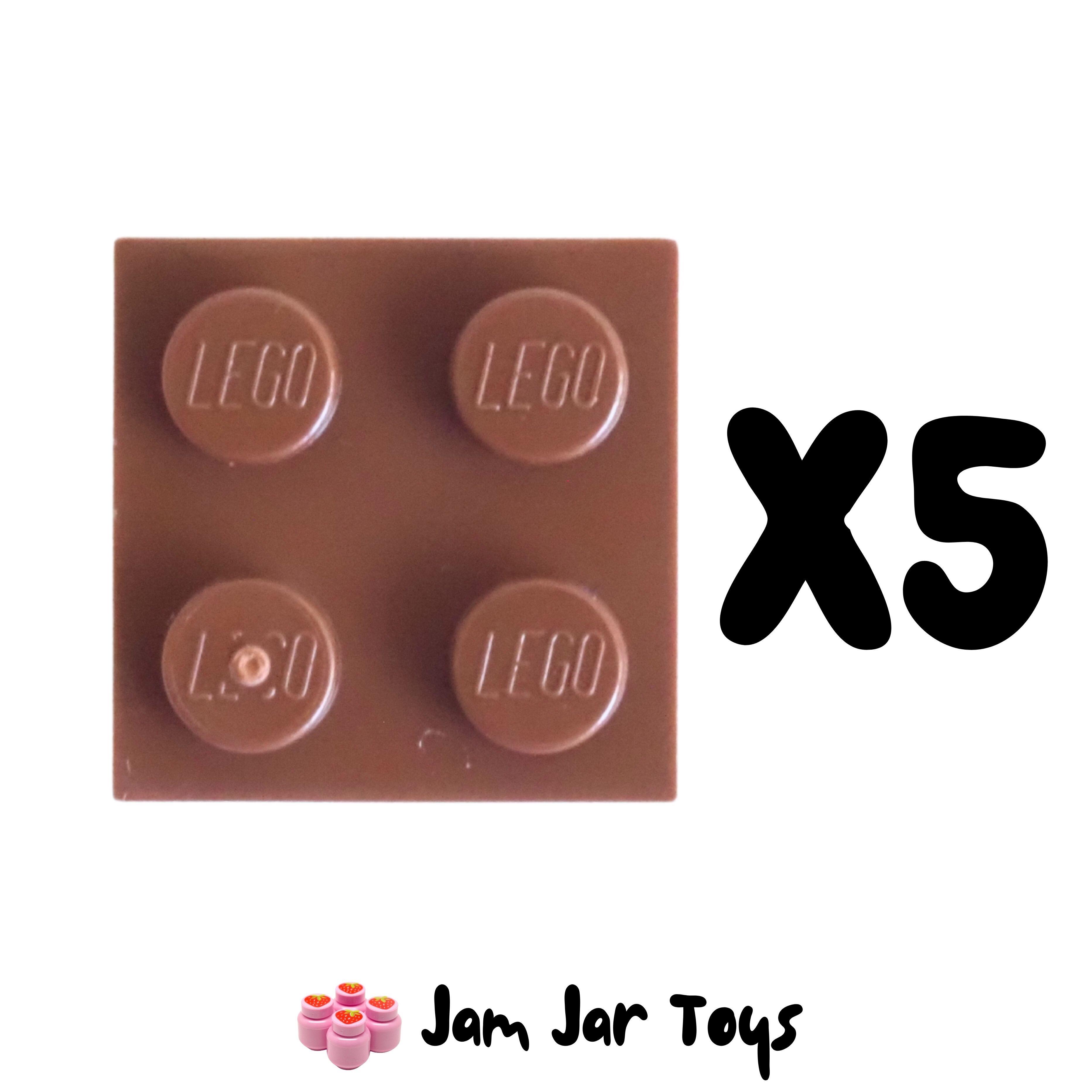 LEGO Five Reddish Brown 2 x 2 Tiles. ST60