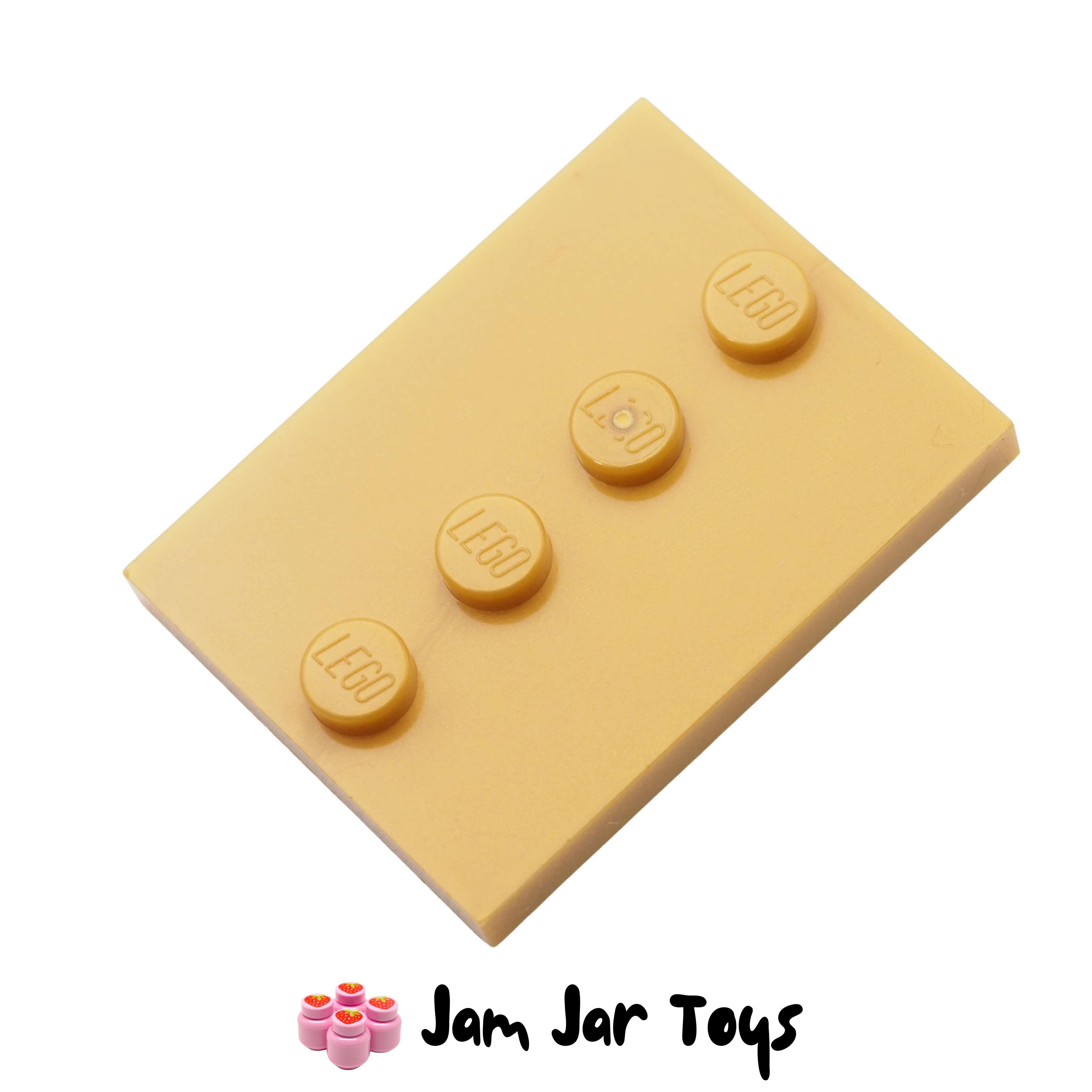 LEGO Pearl Gold Minifigure Base Plate 3 x 6350055 | JamJarToys