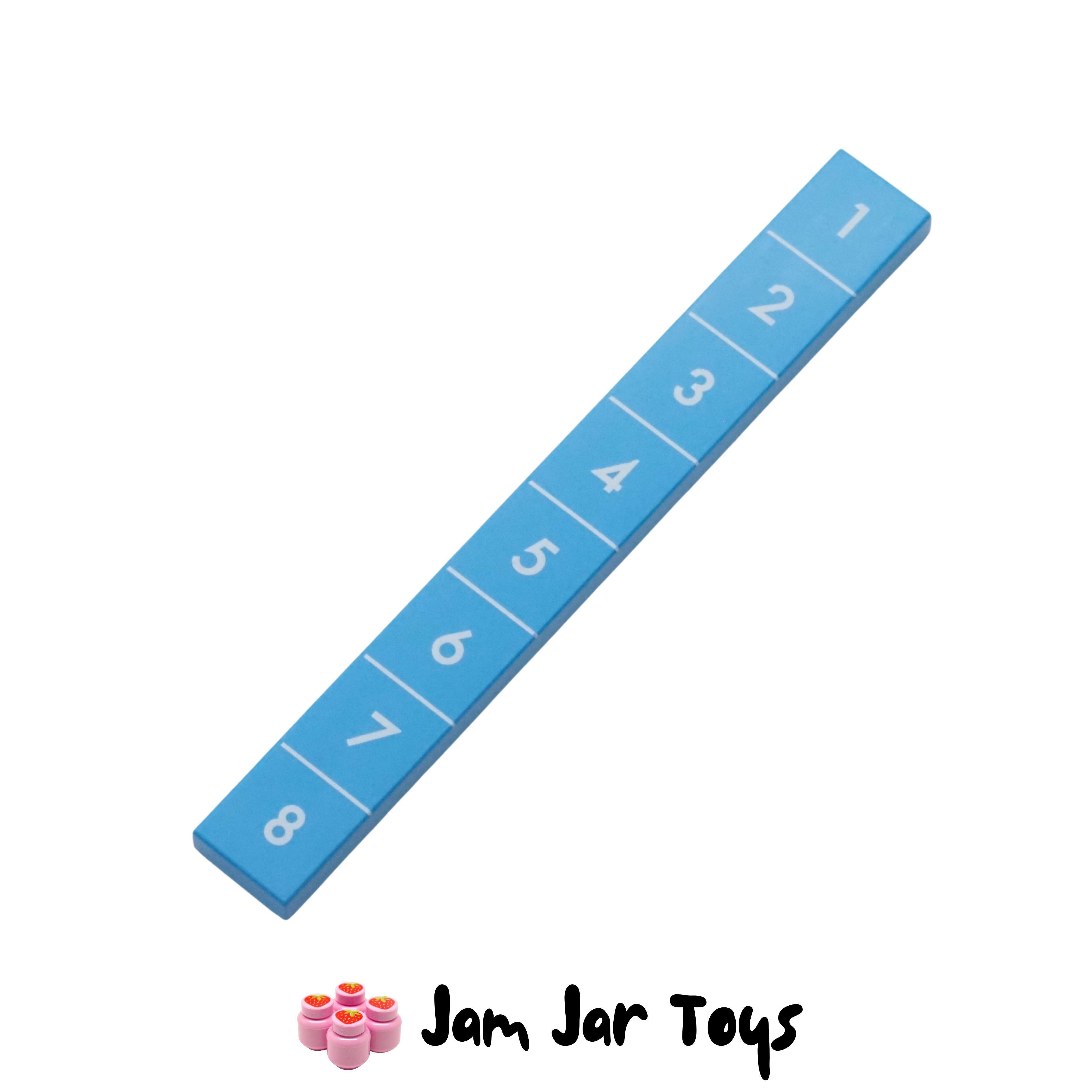 LEGO 1×8 Tile – Measuring Chart Print | JamJarToys