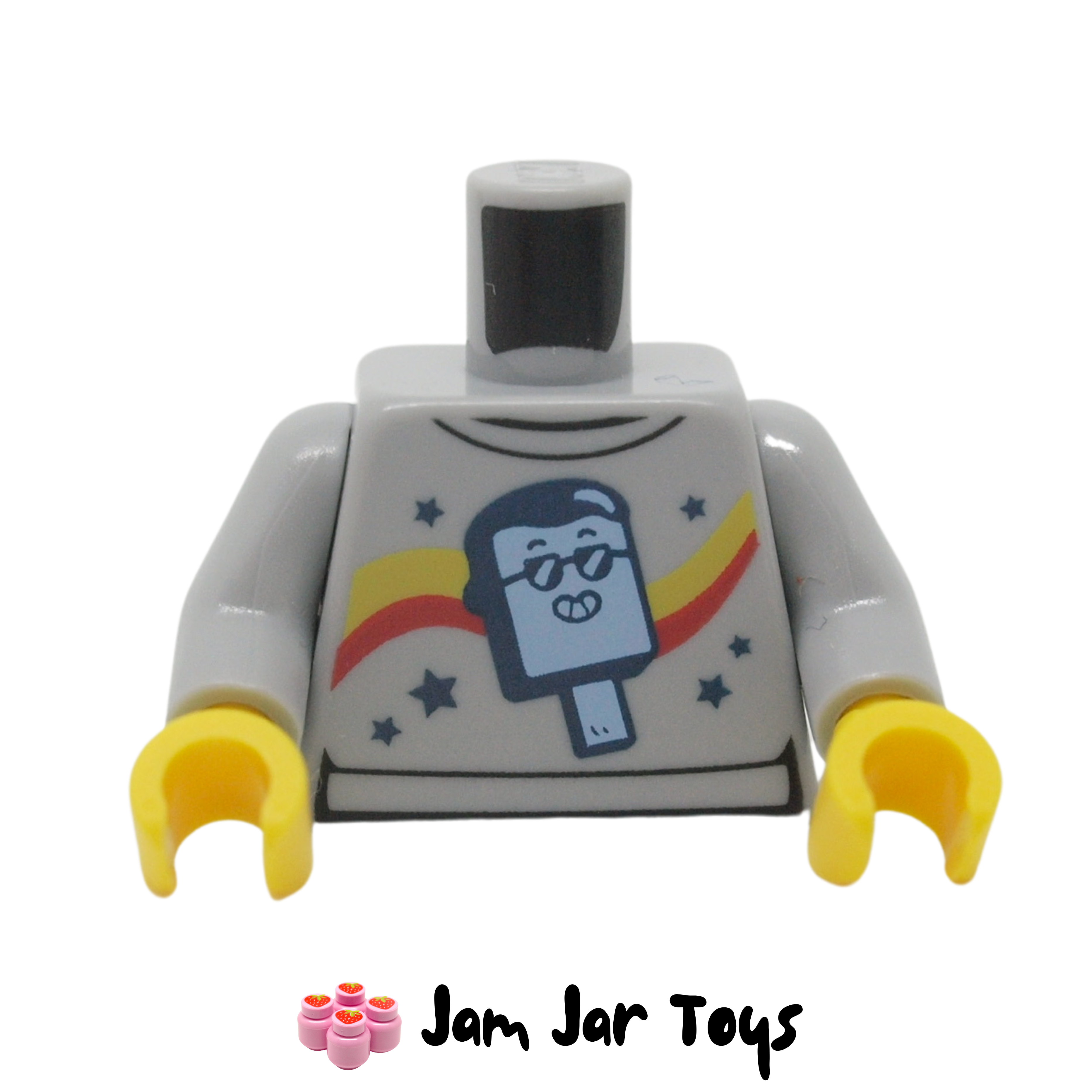 LEGO Torso Light Bluish Grey Sweater Red 6400922 | JamJarToys