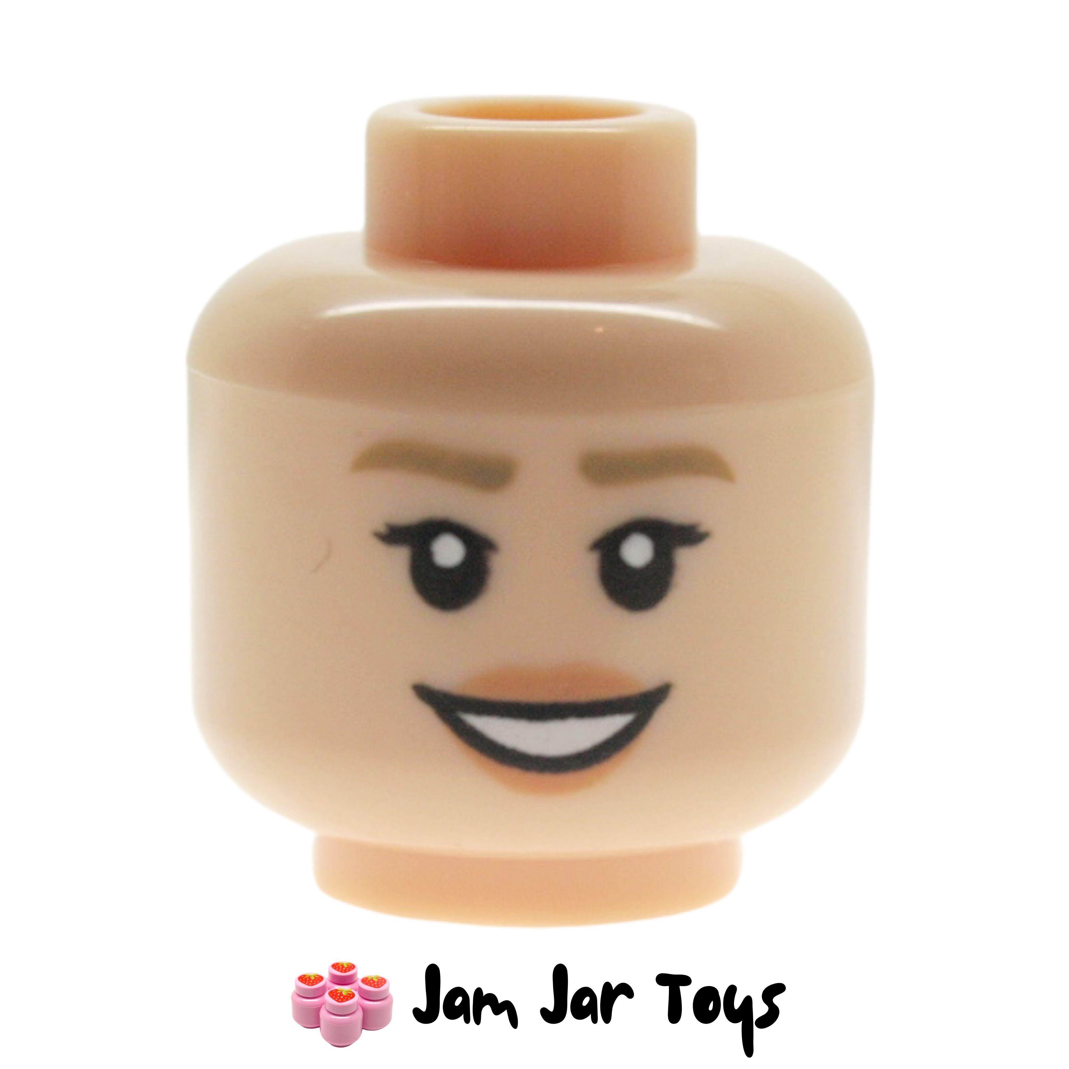 LEGO Light Nougat Rachel Green Head, Peach Lips, Smirk / Open Mouth ...