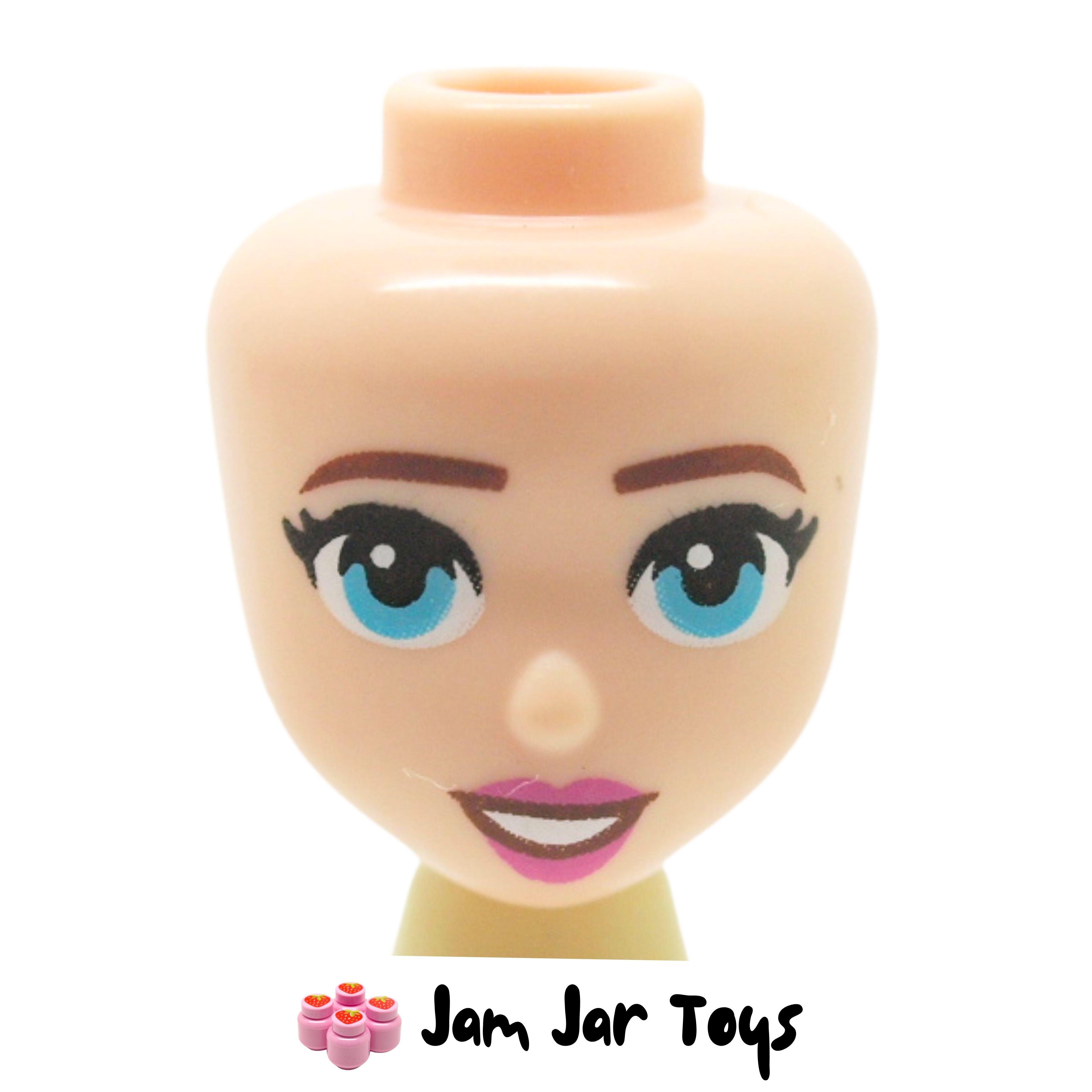 LEGO Friends Adi Medium Nougat Head Thick Black Eyebrows. Reddish Brown ...