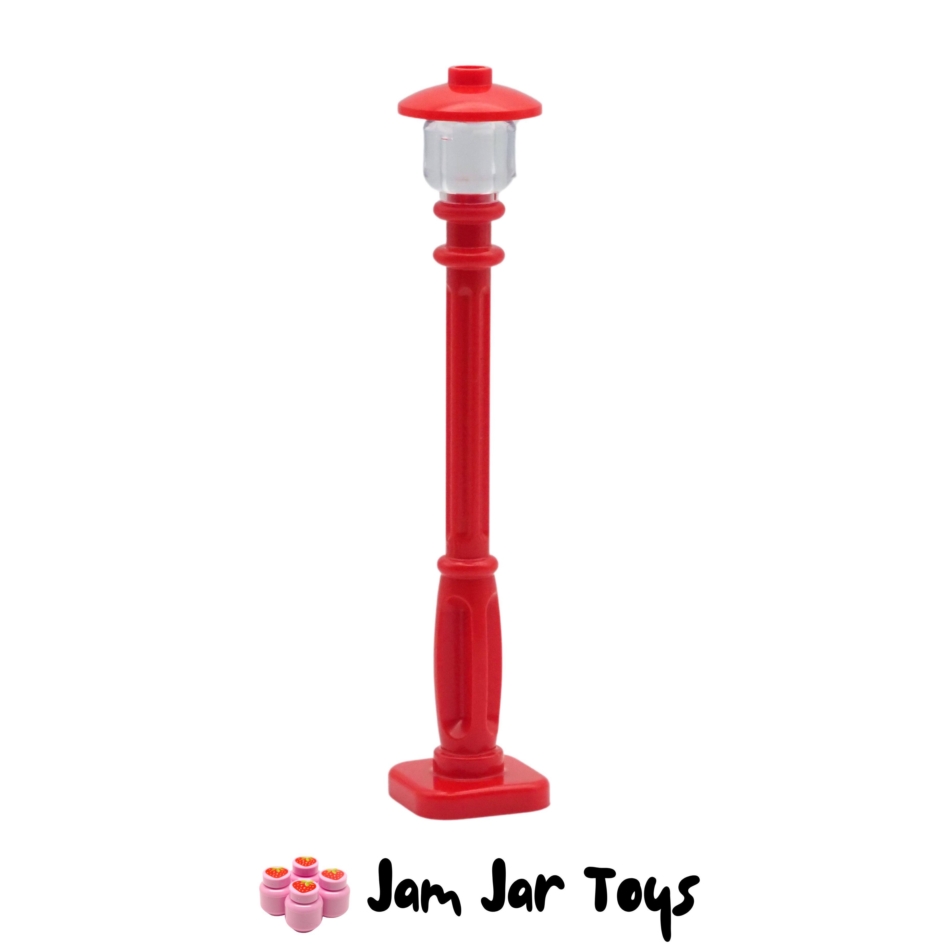 LEGO Red Lamp Post 2 x 2 x 7 with 4 Base Flutes. A366