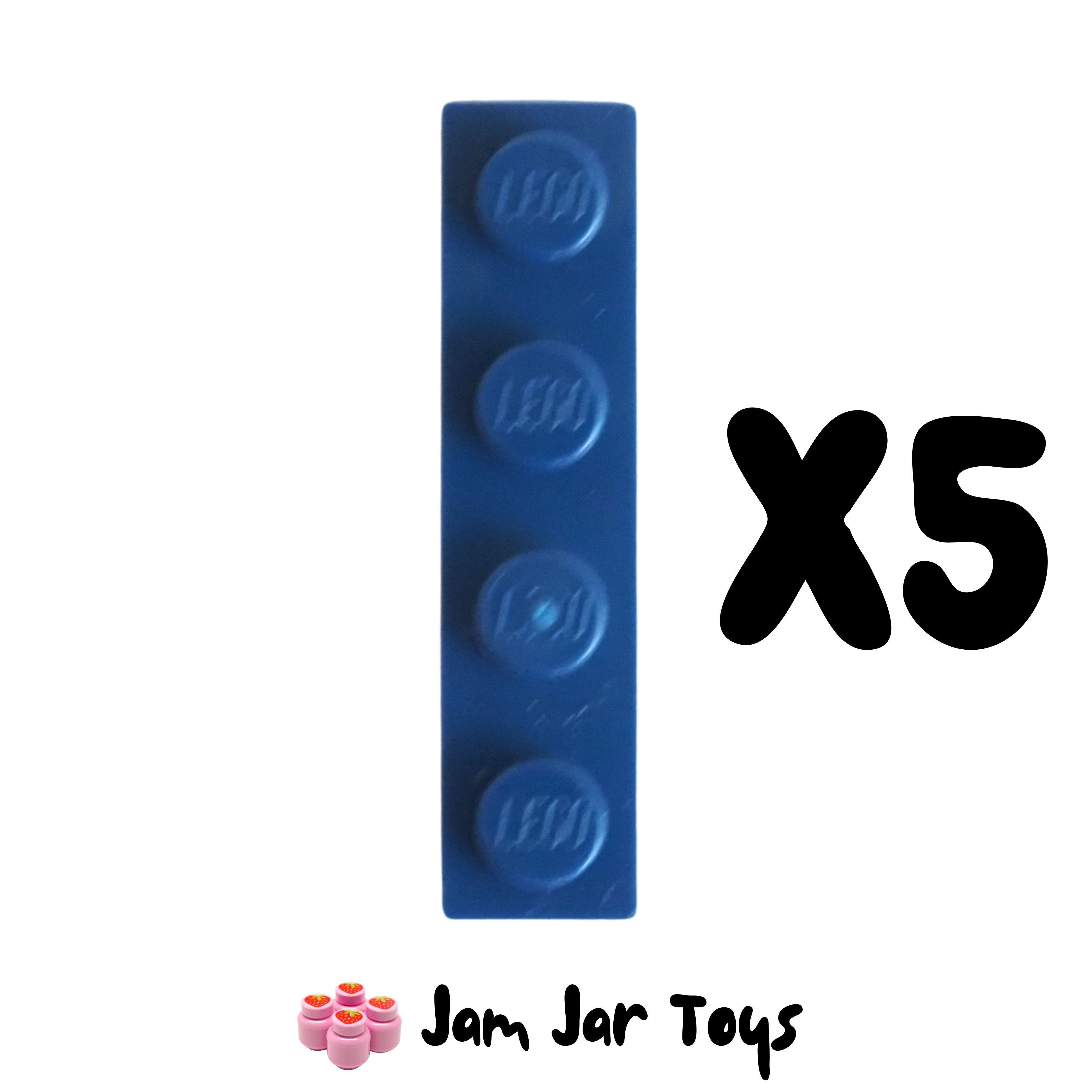 LEGO Five Dark Blue 1 x 4 Plates. ST83