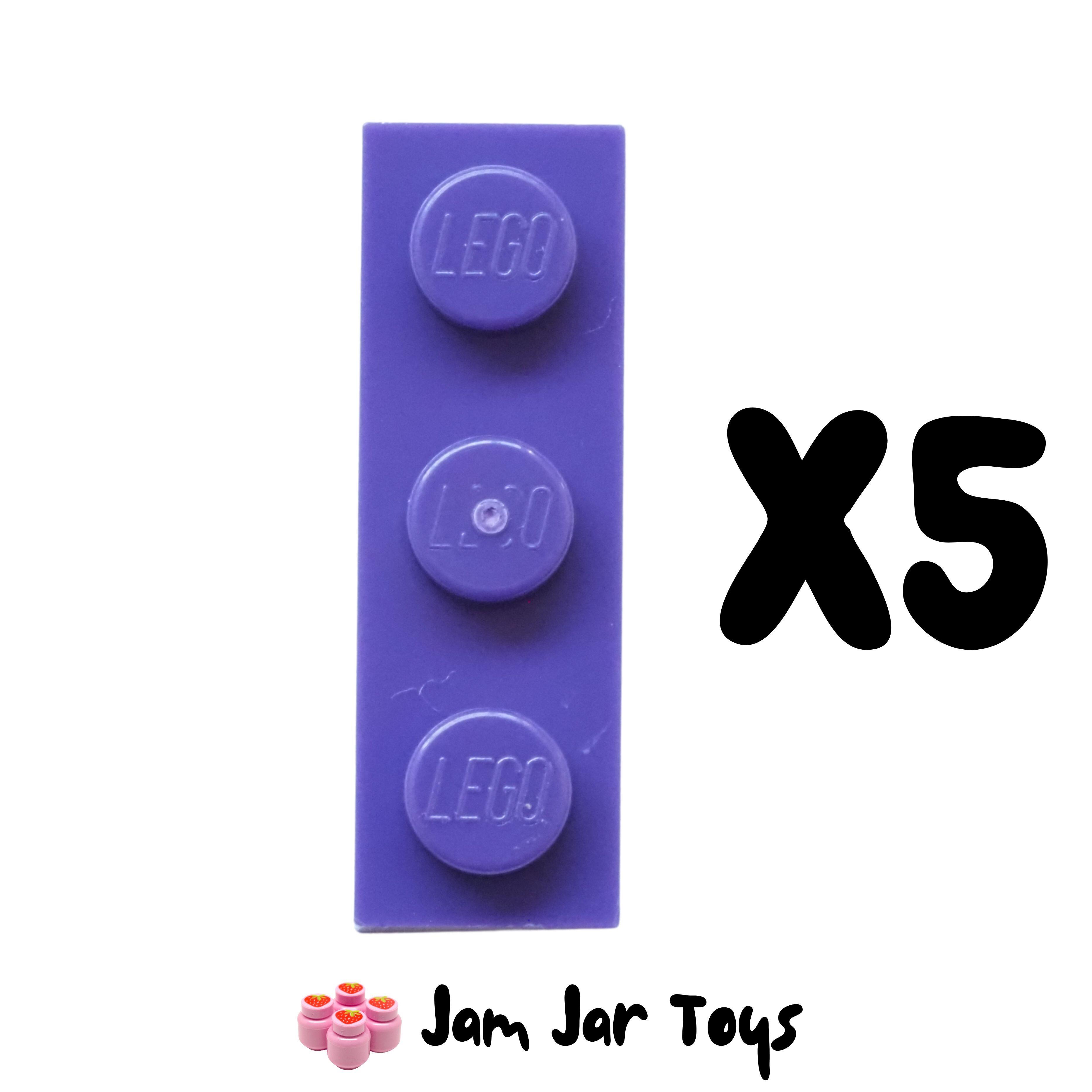 LEGO Five Dark Purple 1 x 3 Tiles. ST112