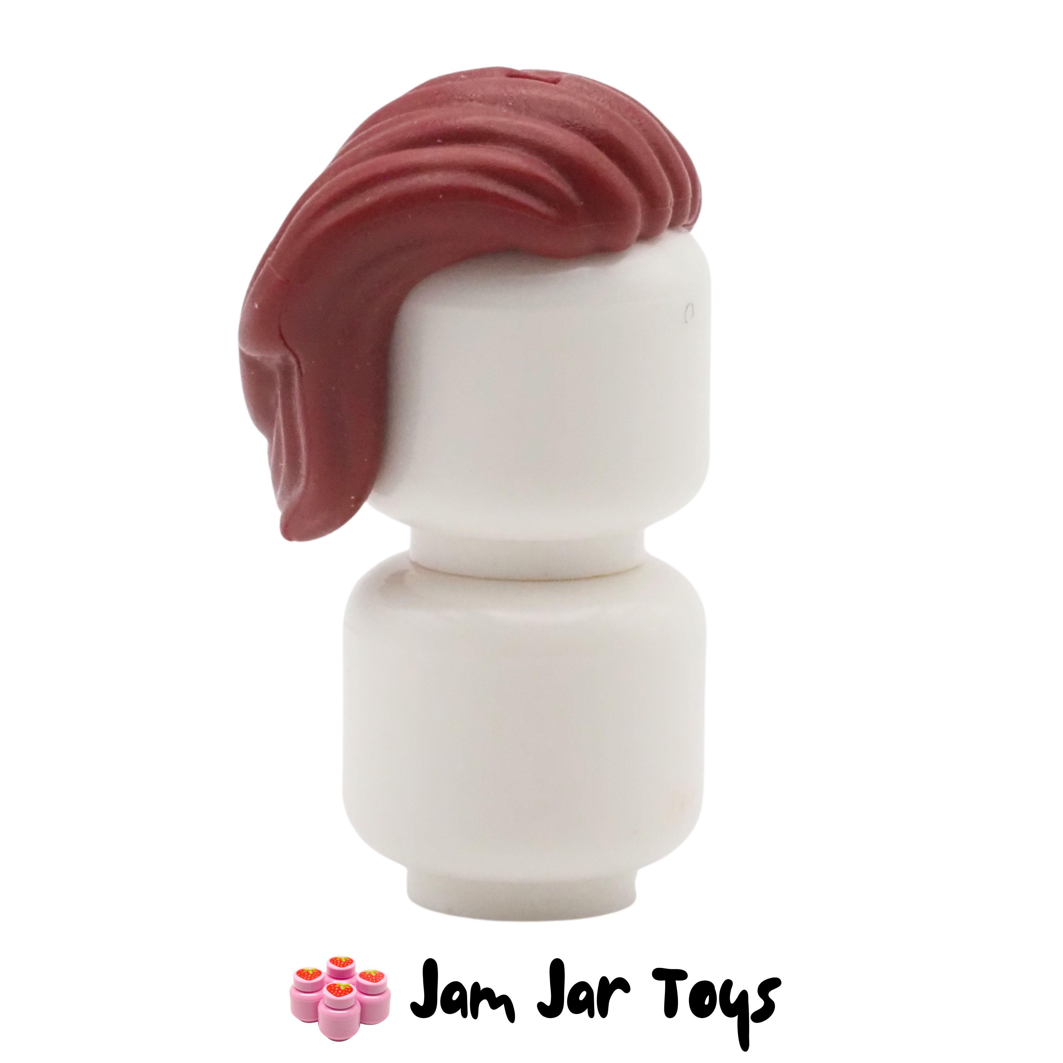 LEGO Dark Red Side Sweep Hair 6446762 | JamJarToys
