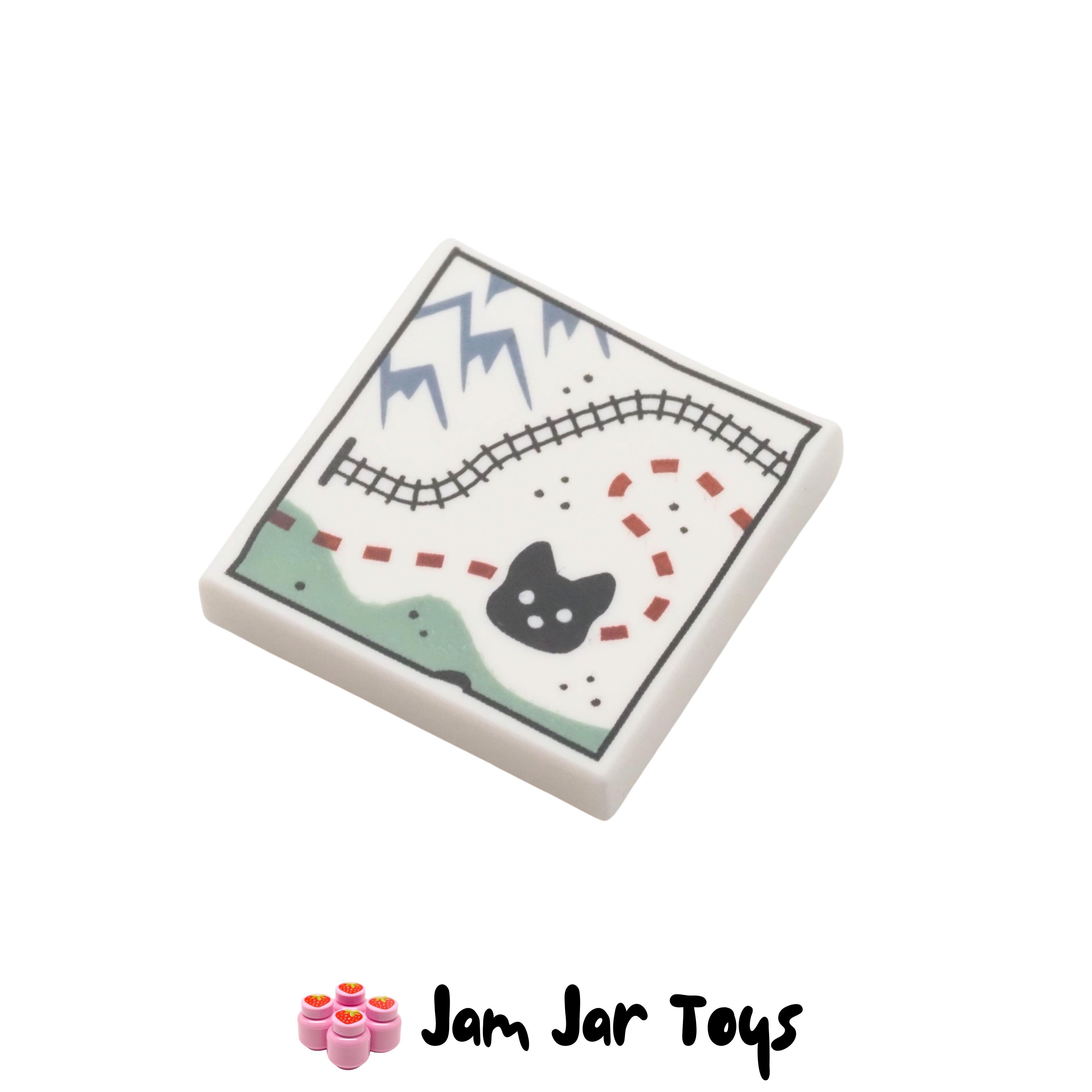 LEGO White 2x2 Arctic Map Tile - Tracks 6530158 | JamJarToys