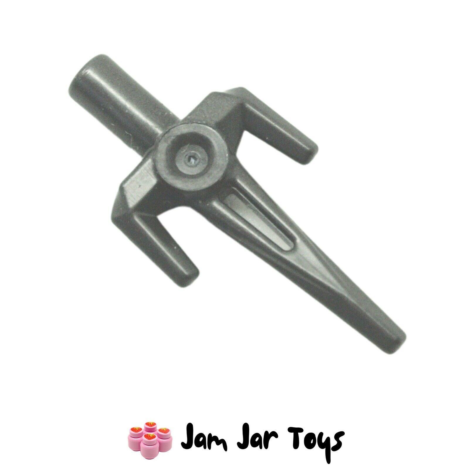 LEGO 4 x Ninjago Sai Weapon Pearl Dark Grey W35