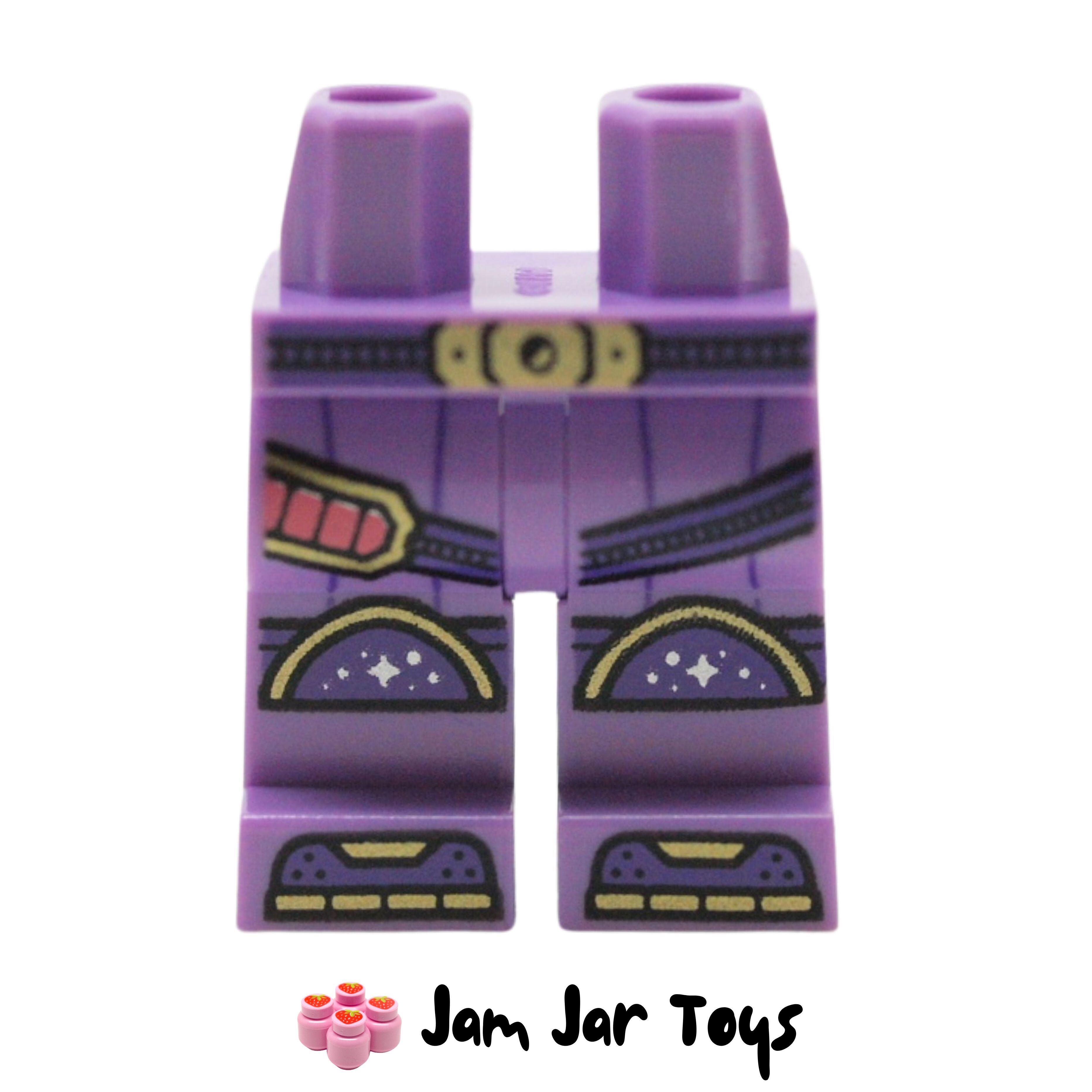 LEGO Medium Lavender, Dark Purple Belt, Knees, Toes, and Strap, Gold ...