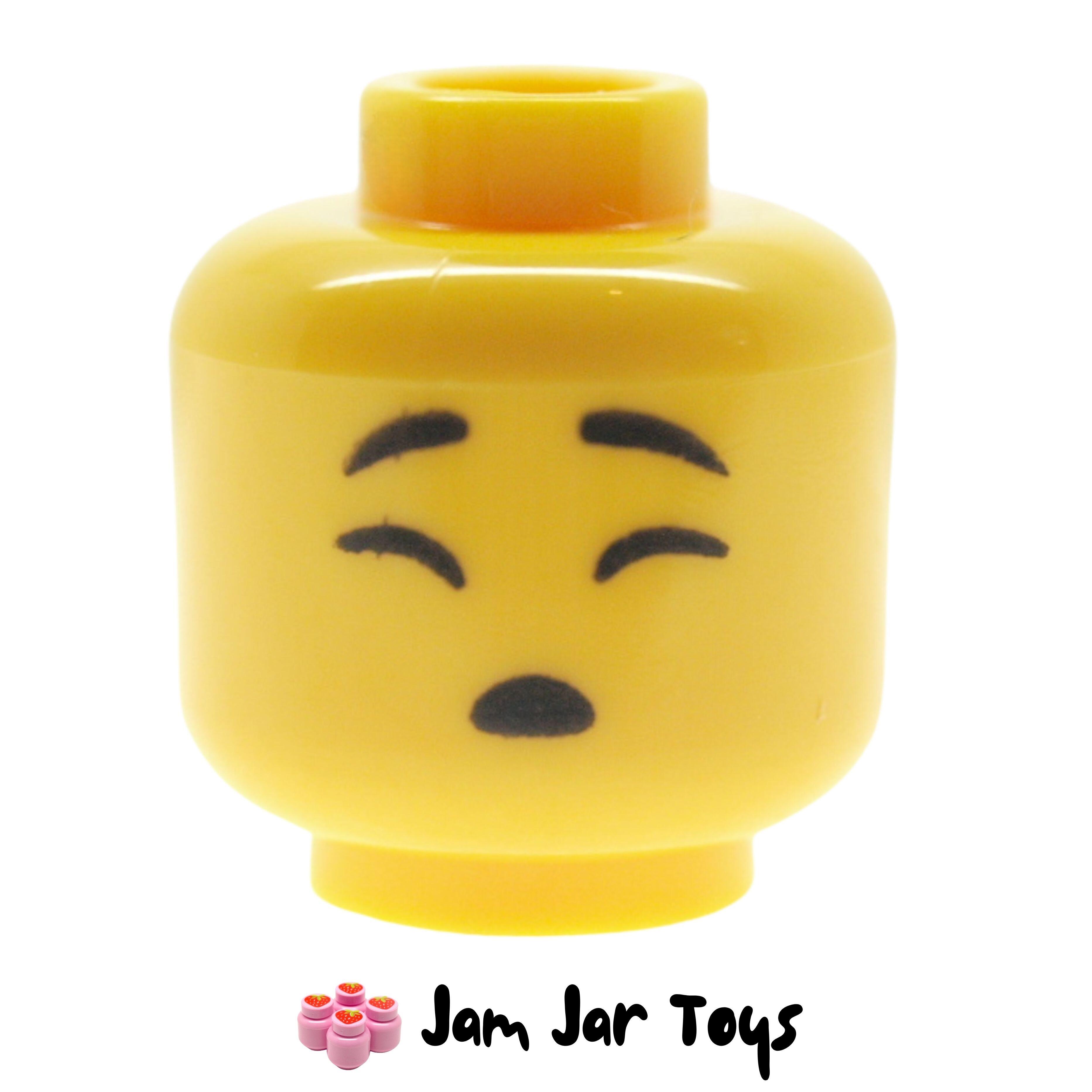 LEGO Cooper Head, Determined Crooked Smile / Close Eyes Sleeping. HF63