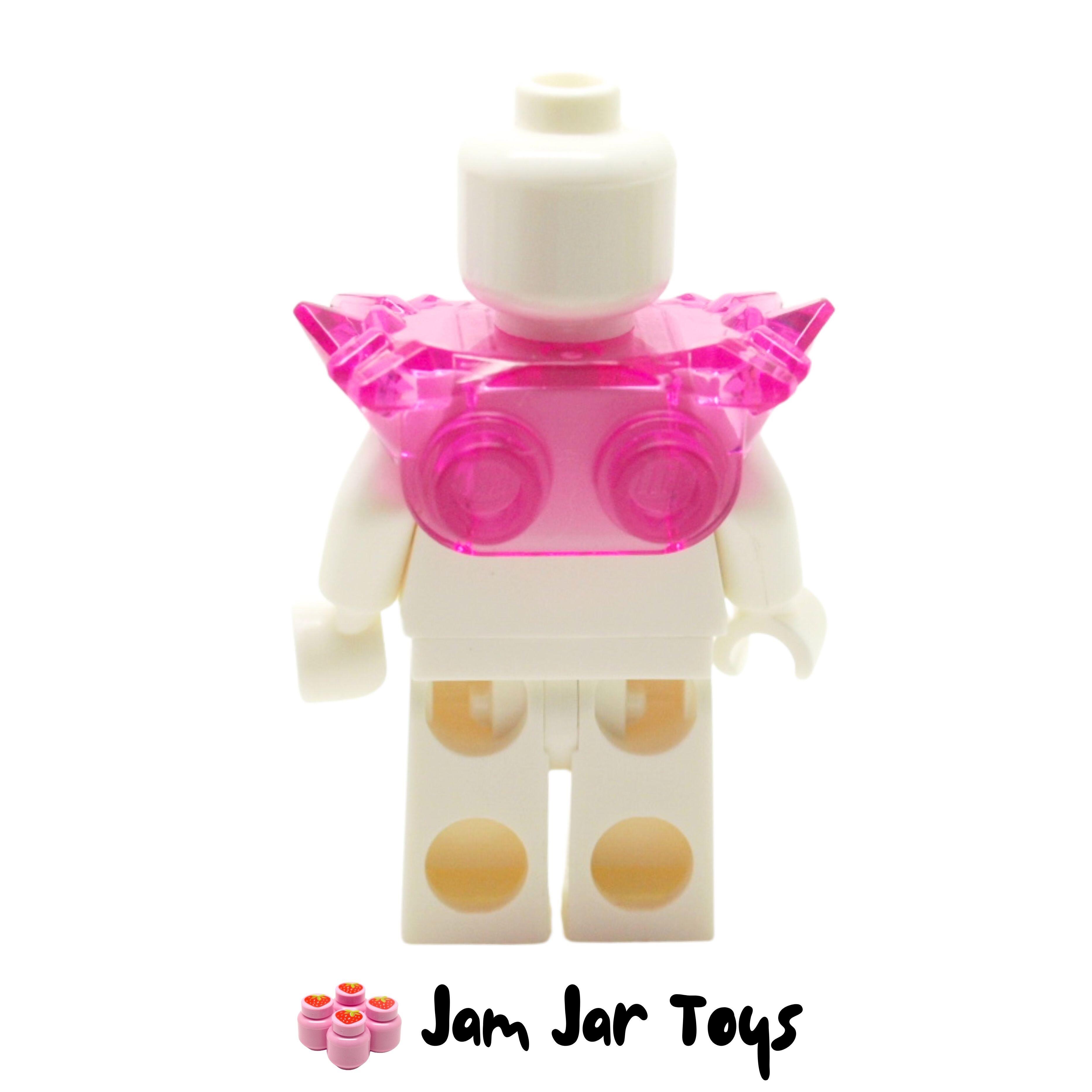 LEGO Trans-Dark Pink Shoulder Guards, Crystals, Two Back Studs. A284