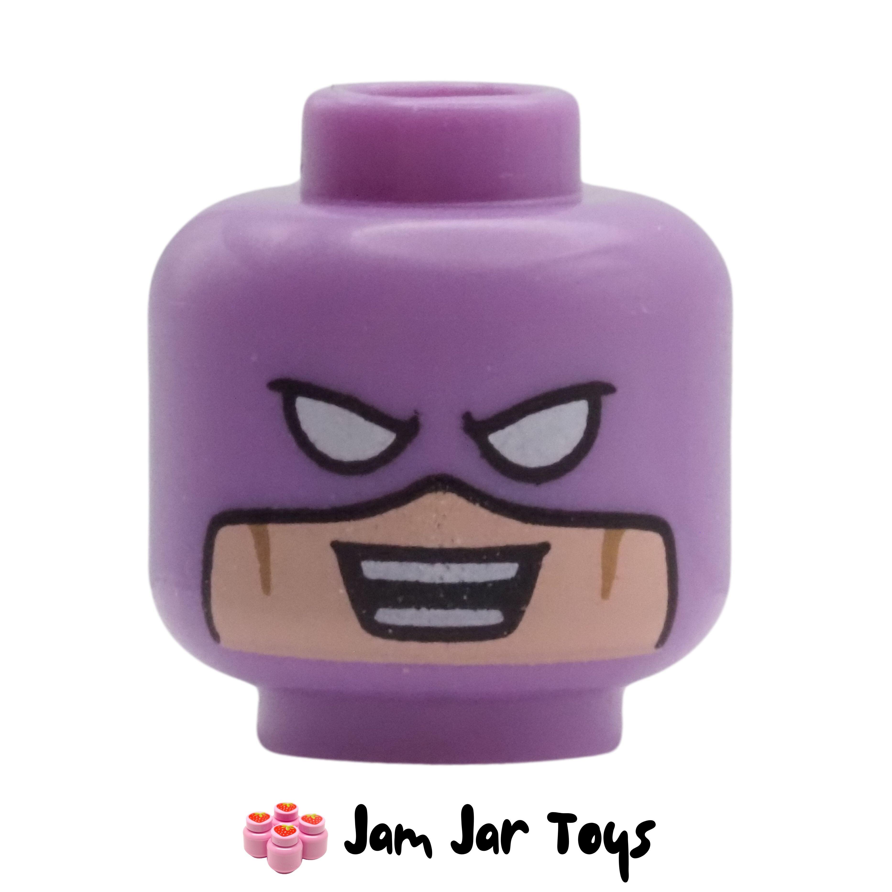 LEGO Lavender Calculator Head White Eyes, Light Nougat Face. HF207