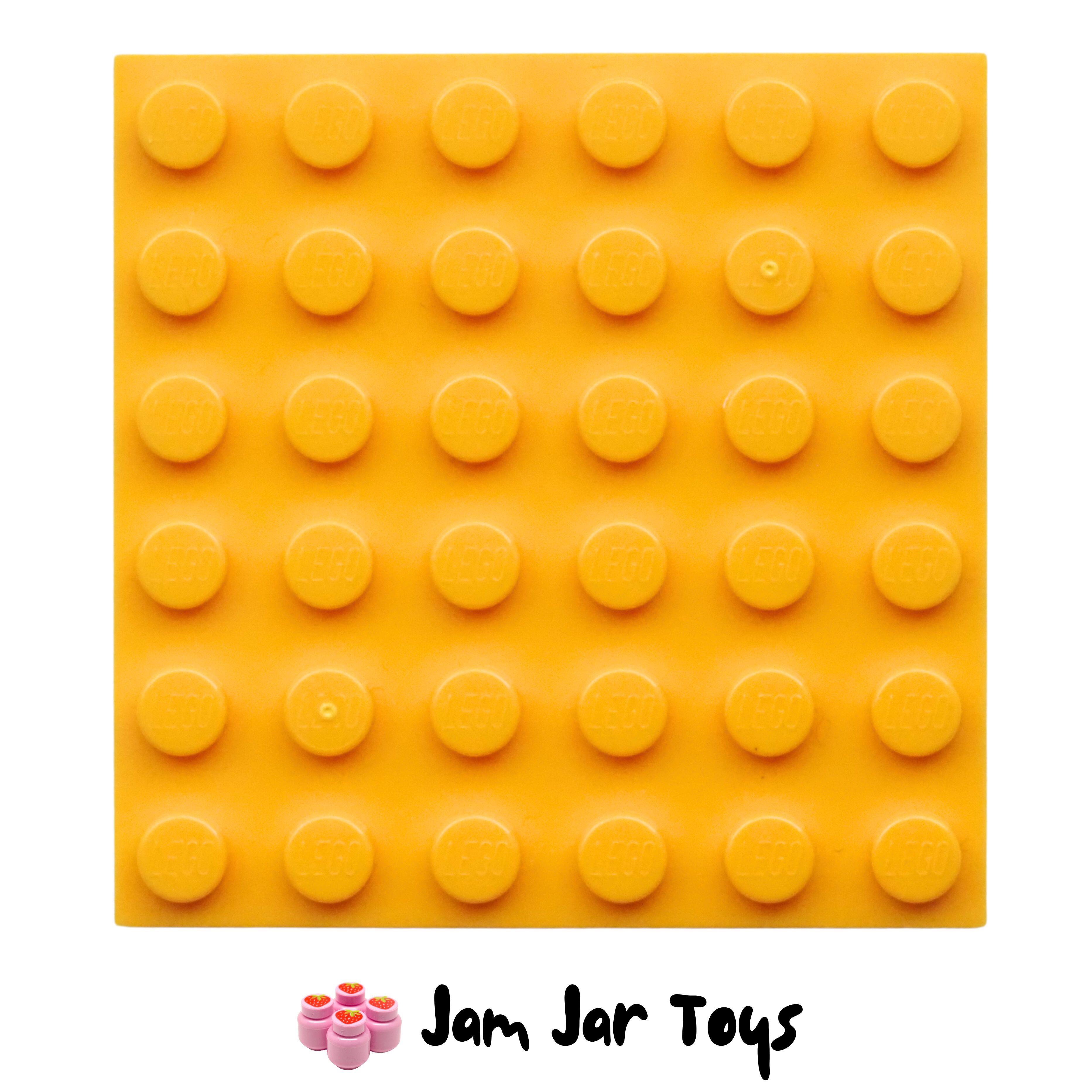LEGO Bright Light Orange 6 x 6 LEGO Base Plate