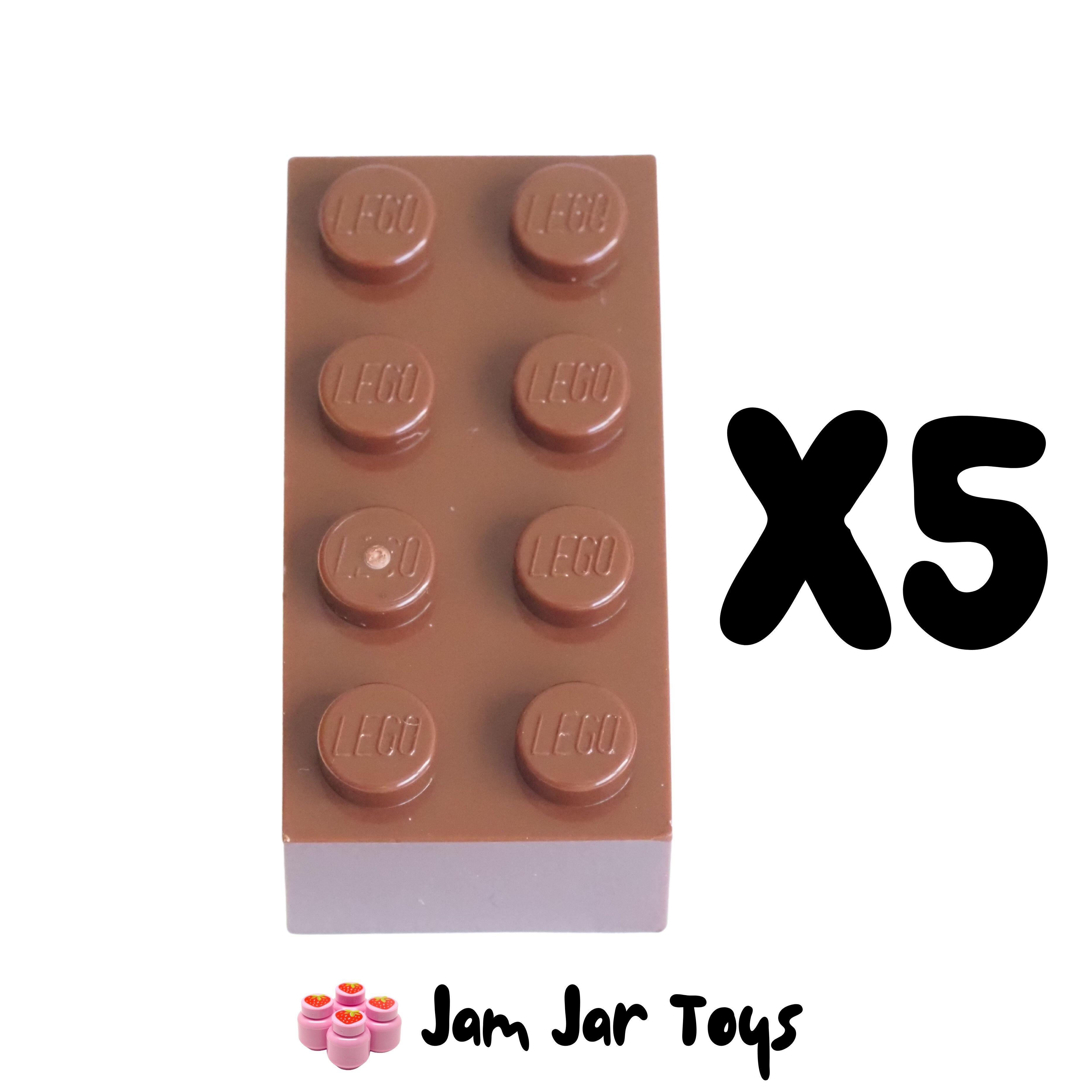 LEGO Five Reddish Brown Bricks 2 x 4. BK26