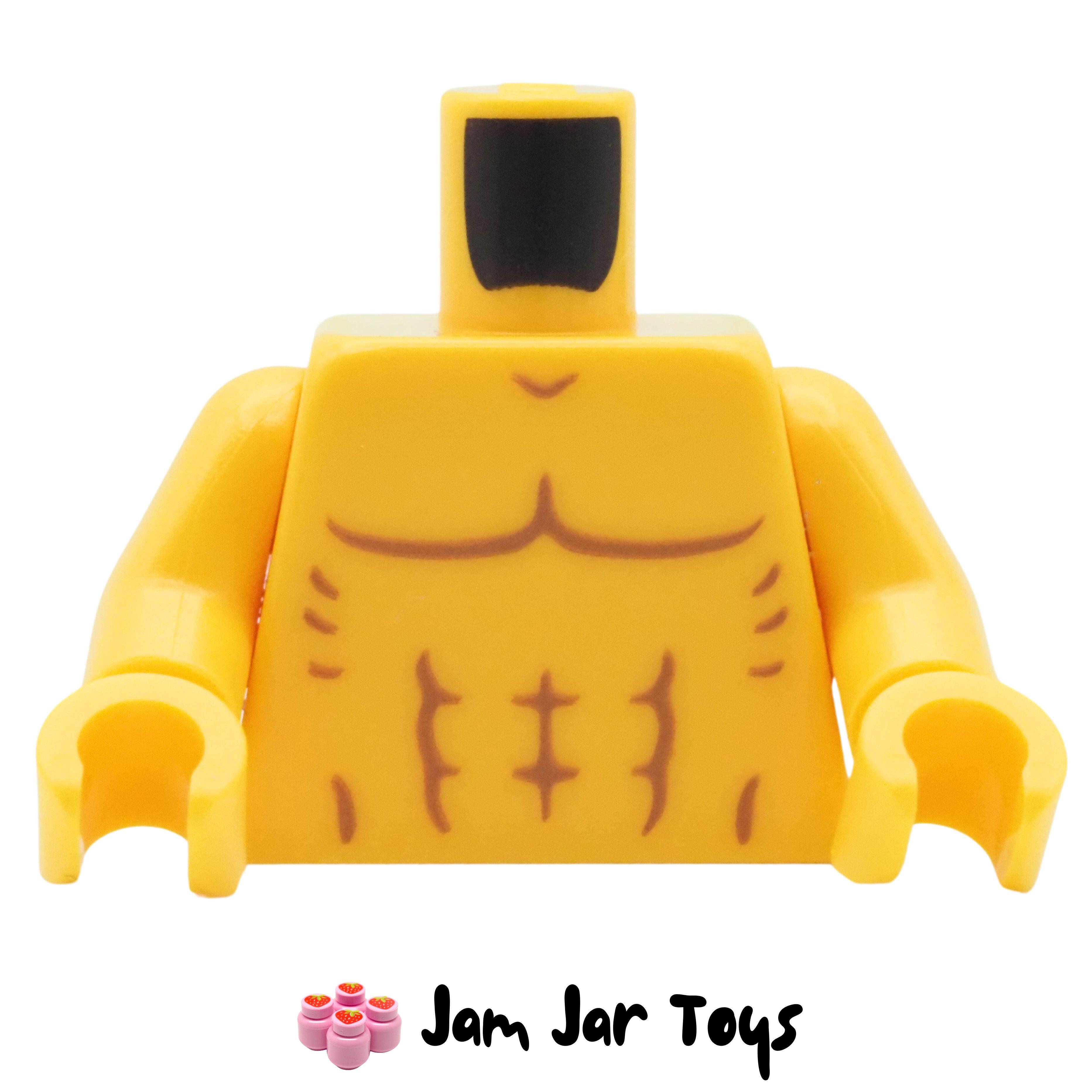 LEGO Yellow Torso Bare Chest, Six Pack Muscles. TO300