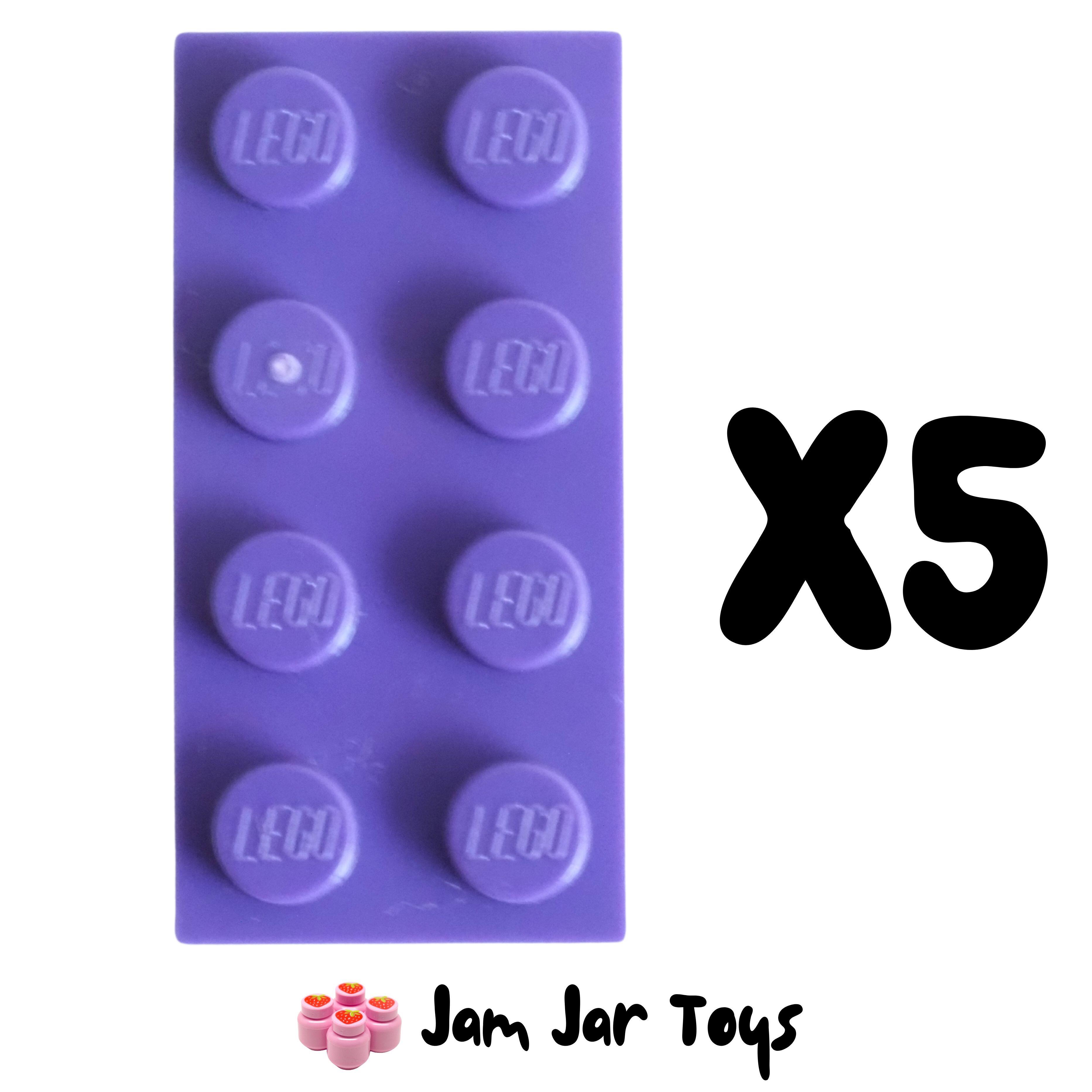 LEGO Five Dark Purple 2 x 4 Tiles. ST4