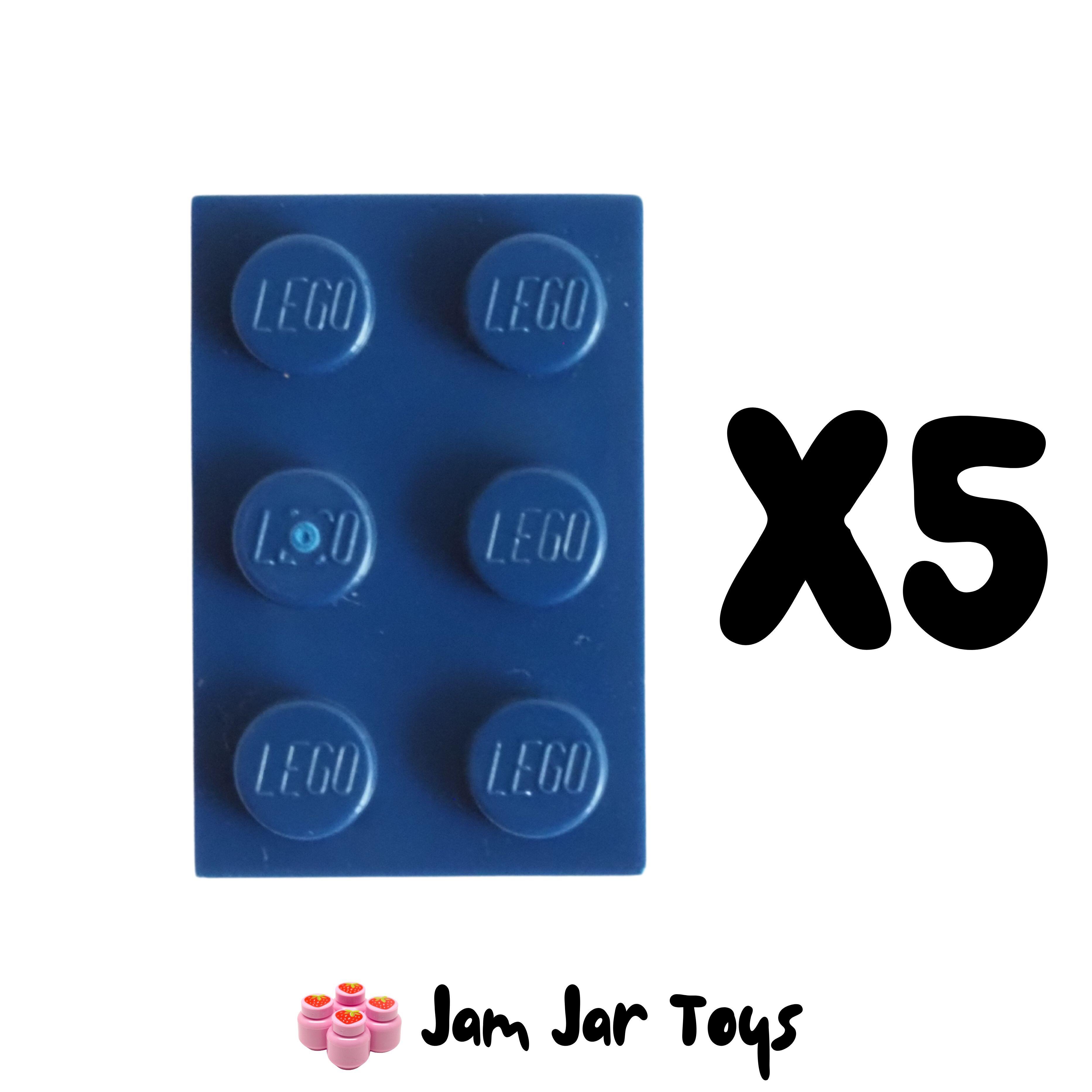 LEGO Five Dark Blue 2 x 3 Tiles. ST33