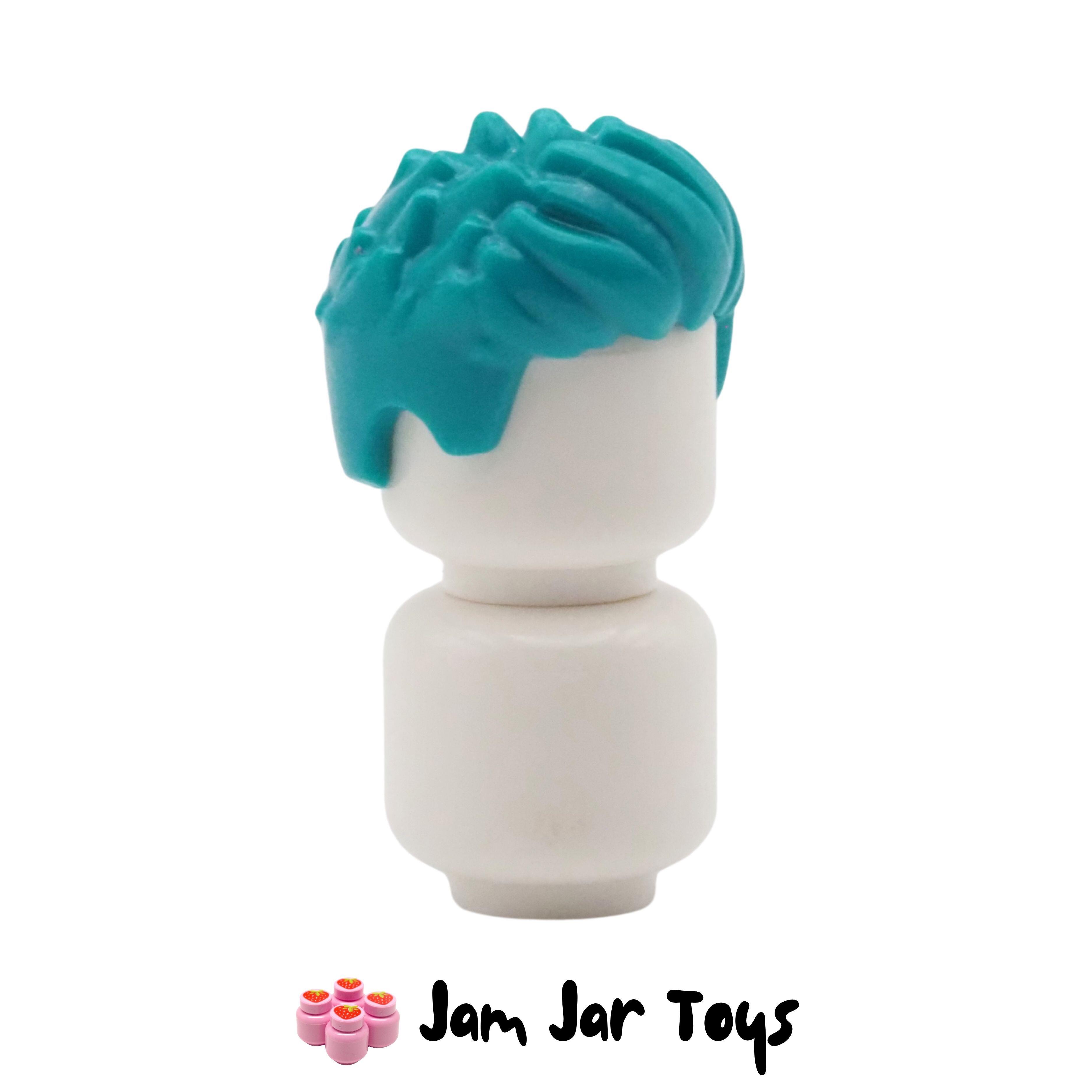 LEGO Dark Turquoise Hair | Short Pointy Wavy Style | 6549058