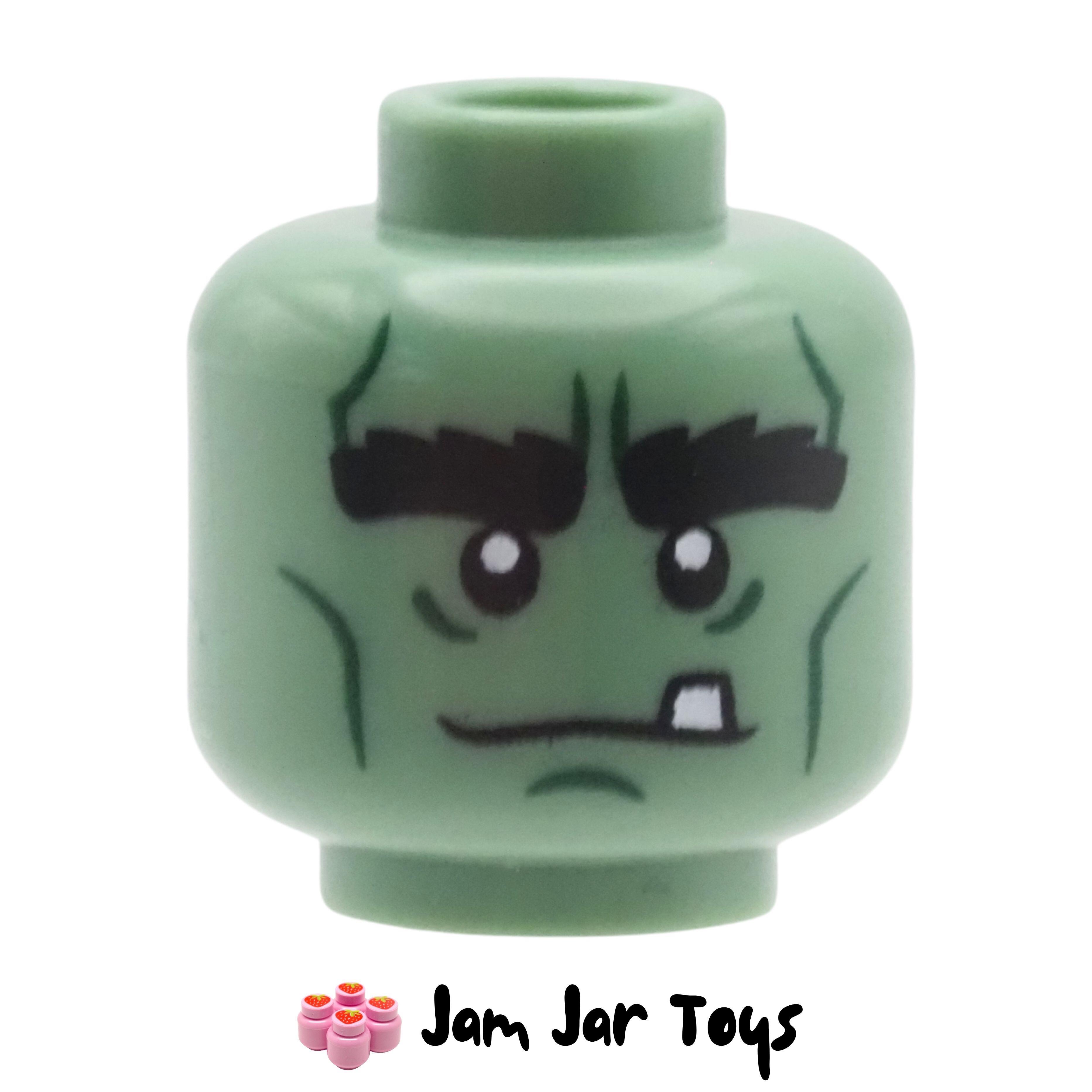 LEGO Minifigure Head - Frankenstein Monster 6538820 | JamJarToys