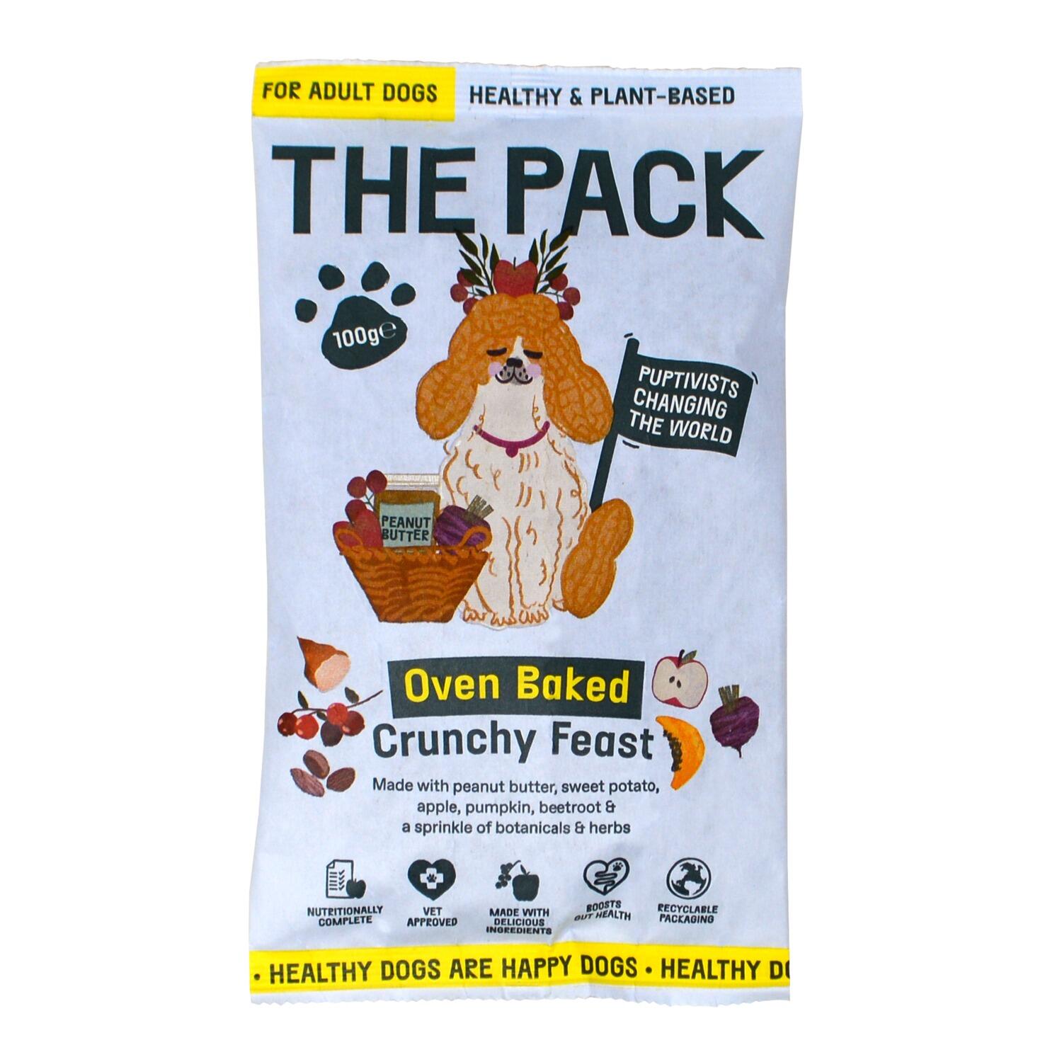 The Pack Crunchy Feast Plant Based Adult Dog Food Sample Pack 100g