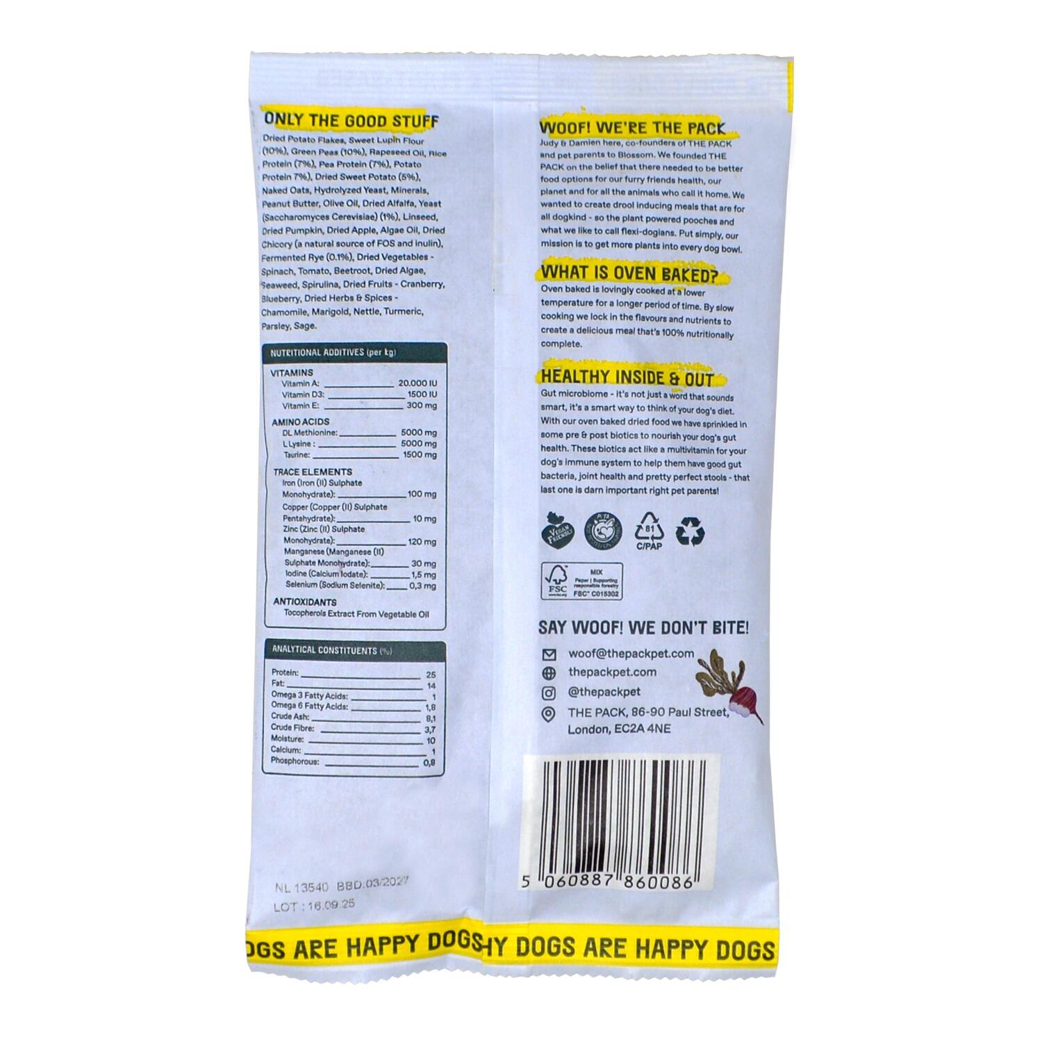 The Pack Crunchy Feast Plant Based Adult Dog Food Sample Pack 100g