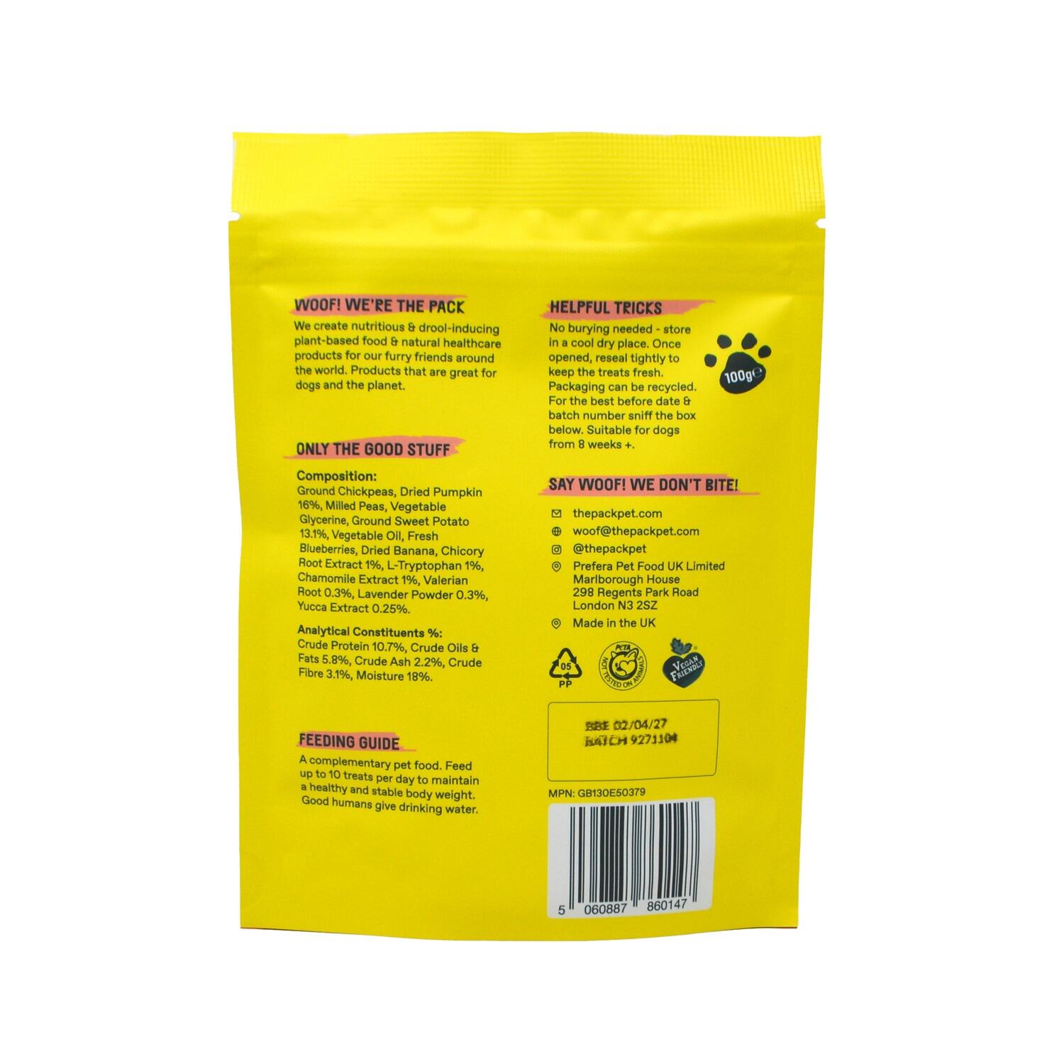 The Pack Calming Bites Functional Dog Treats 100g