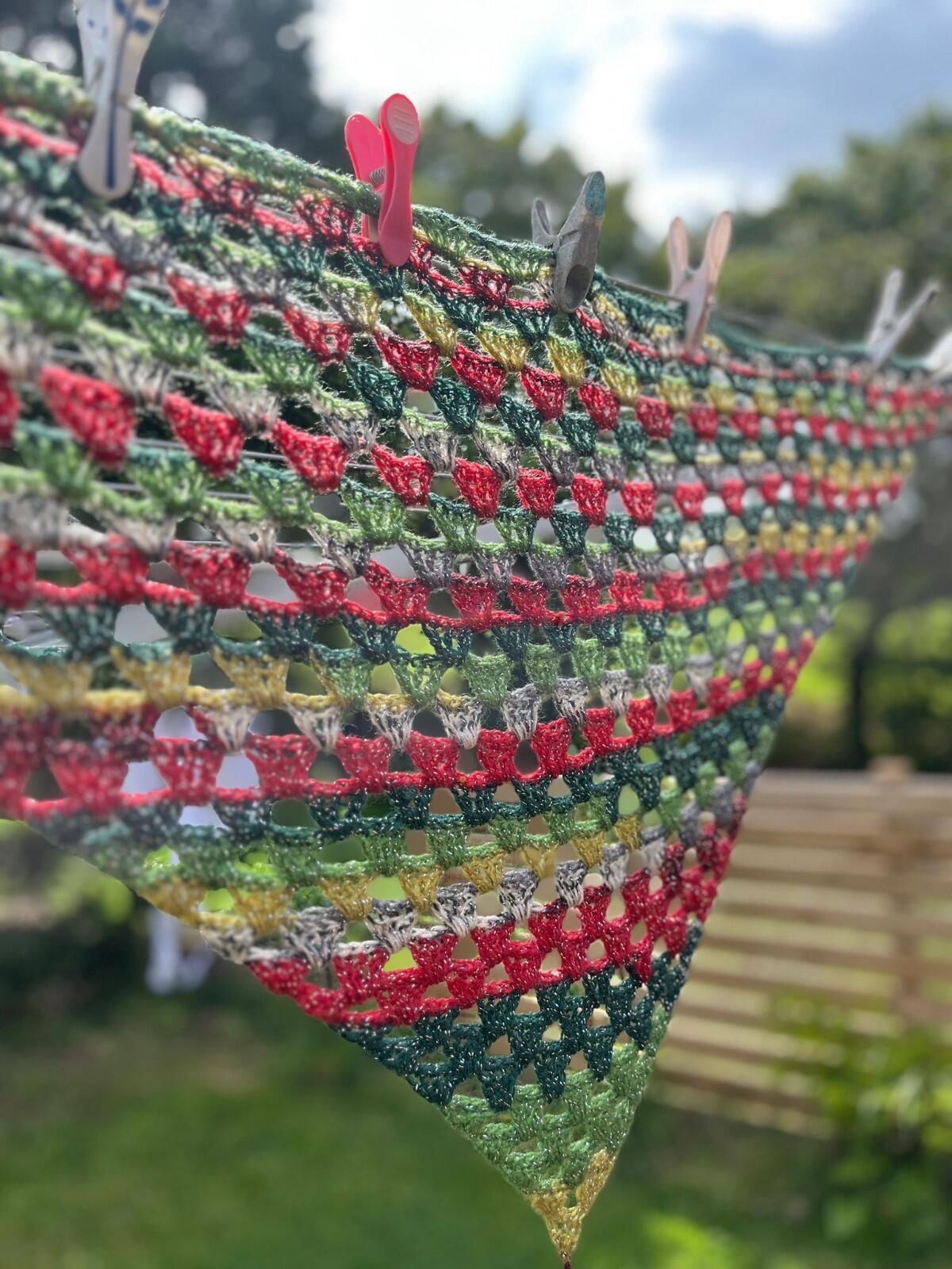 Crochet Shawl Kit – Christmas Sparkle with Stylecraft Head Over Heels ...