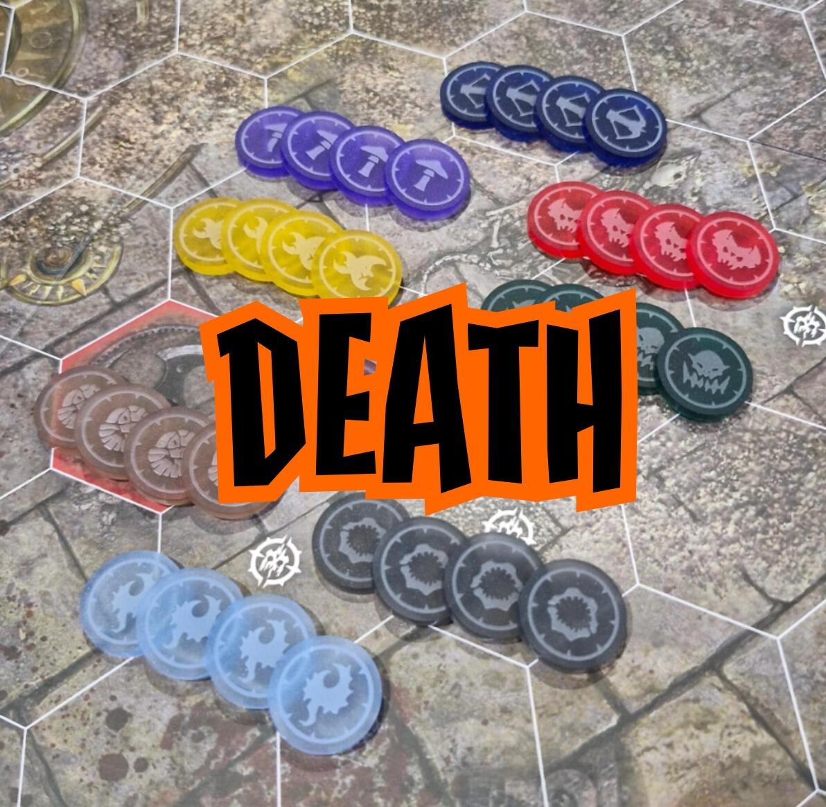 Embergard Compatible Death Warband Specific Turn Token Set