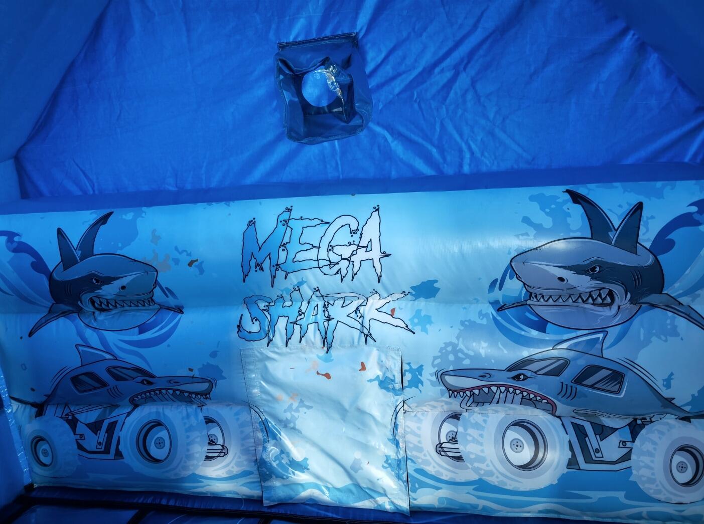 12ft x 15ft 3D Mega Shark Monster Truck Front Slide Combo