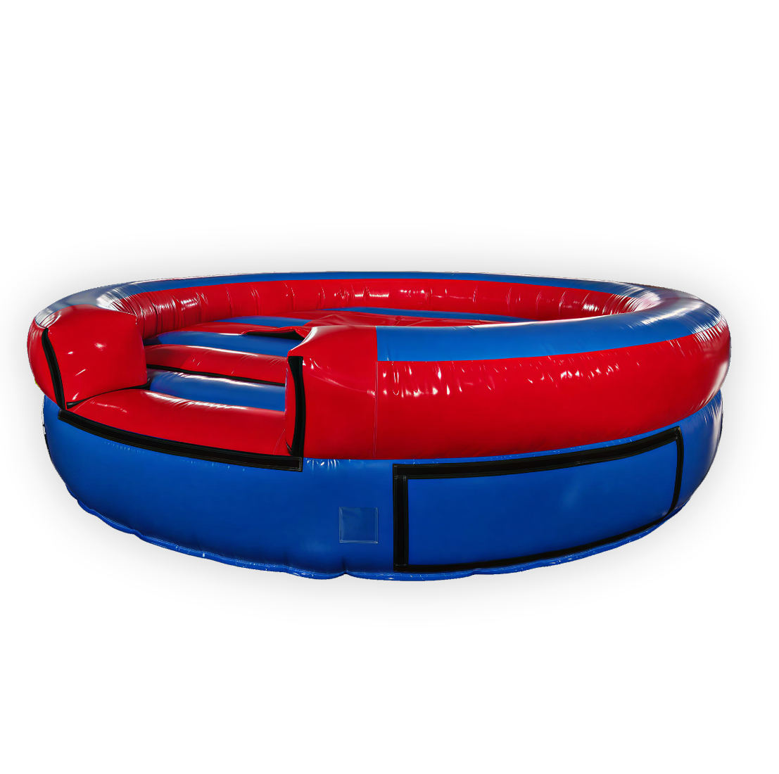 13ft x 13ft Rodeo Bull Inflatable Bed Blue & Red