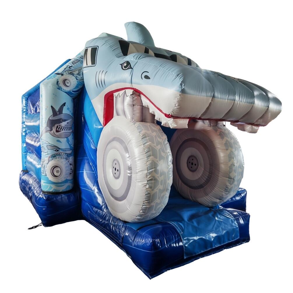 12ft x 15ft 3D Mega Shark Monster Truck Front Slide Combo