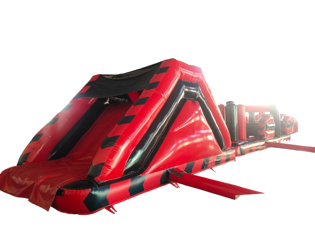 60ft Endurance Run Red & Black Obstacle Course