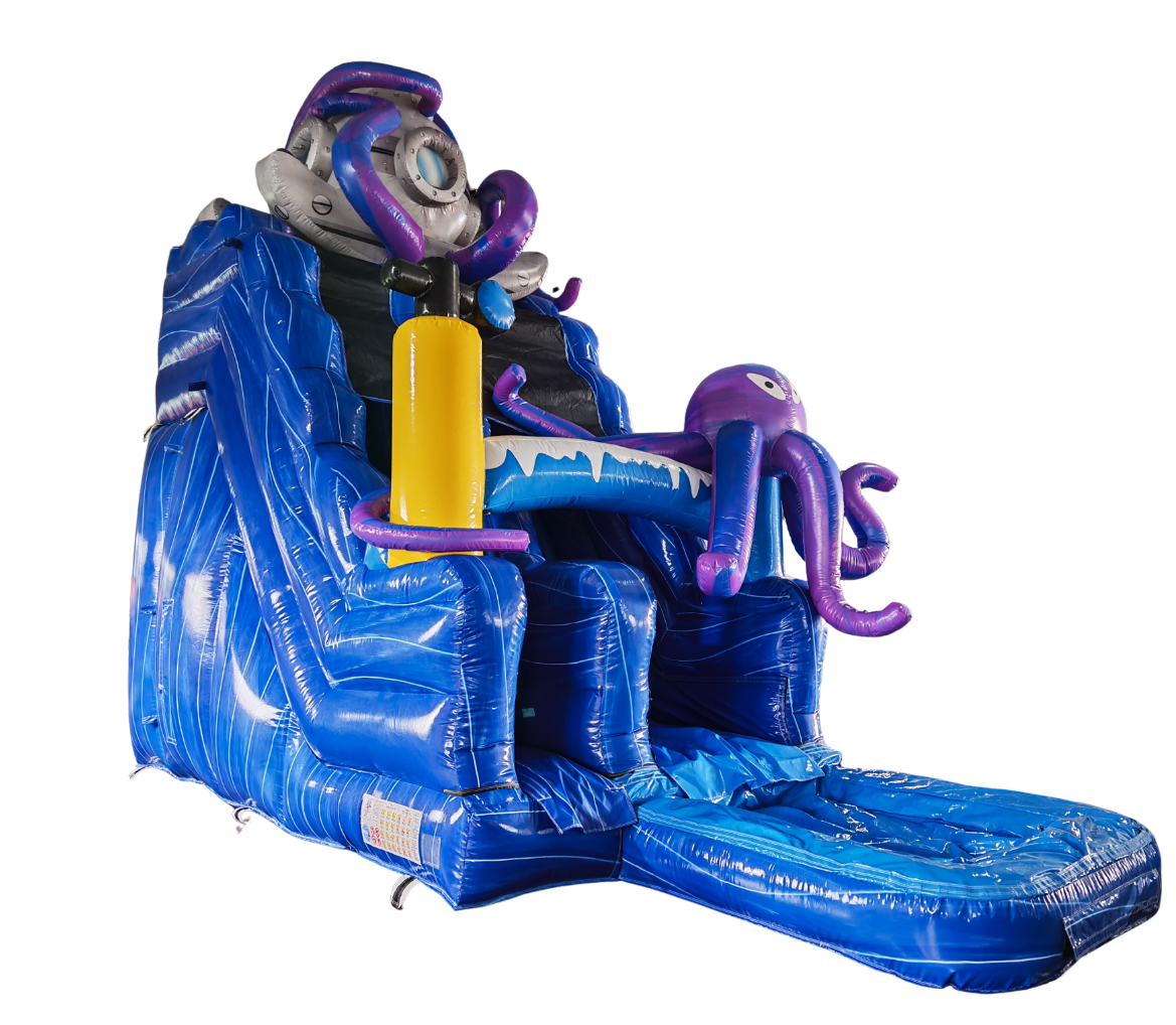 10ft Platform 3D Octopus Water Slide