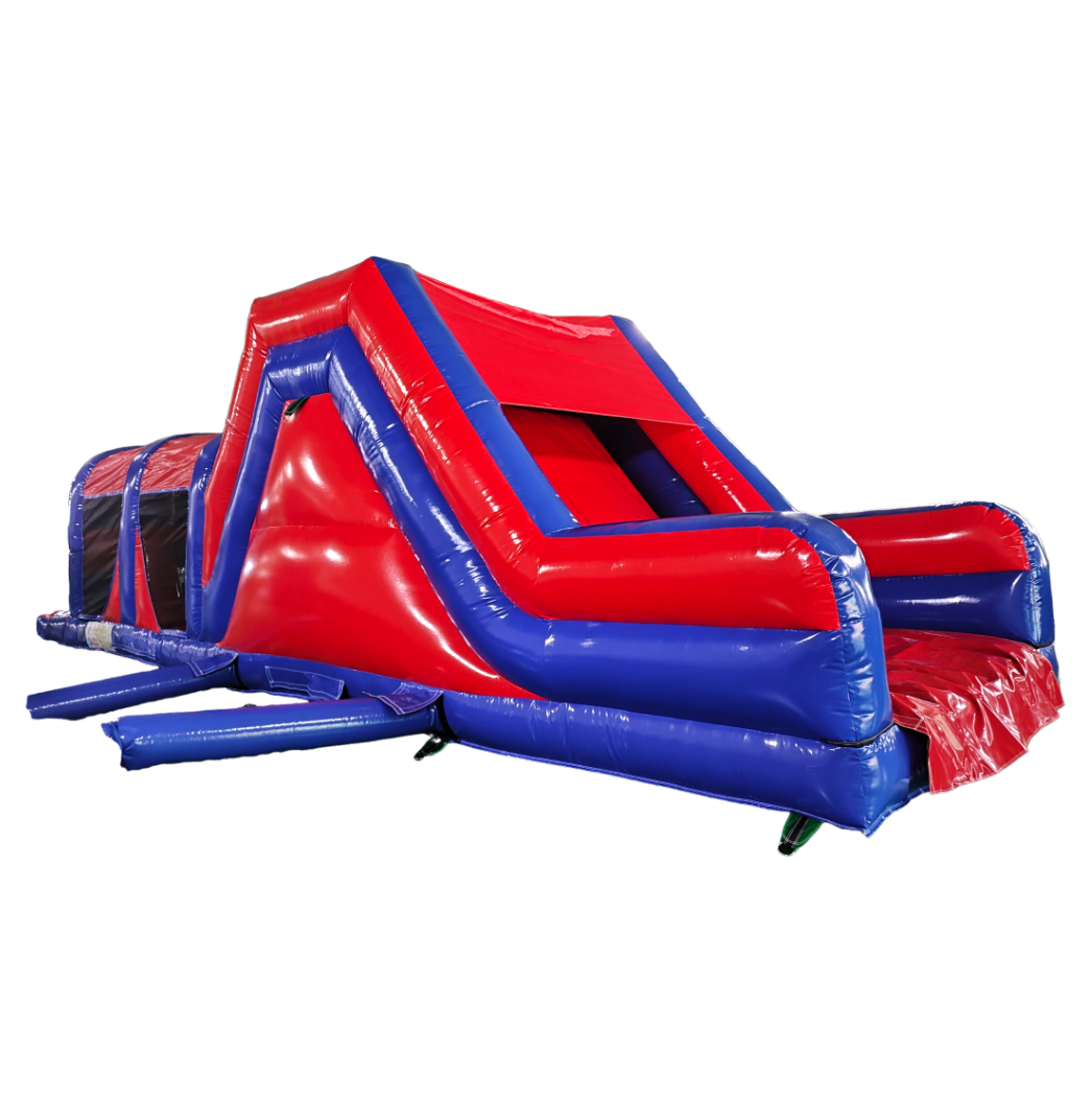 35ft 1 Part Red & Dark Blue Obstacle Course