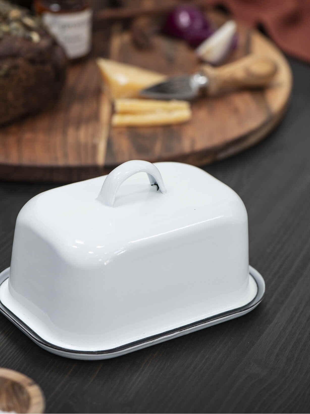 Enamel Butter Dish Butter Dish With Lid White Butter Dish Enamel Butter Dish Butter Dish With Lid White Butter Dish