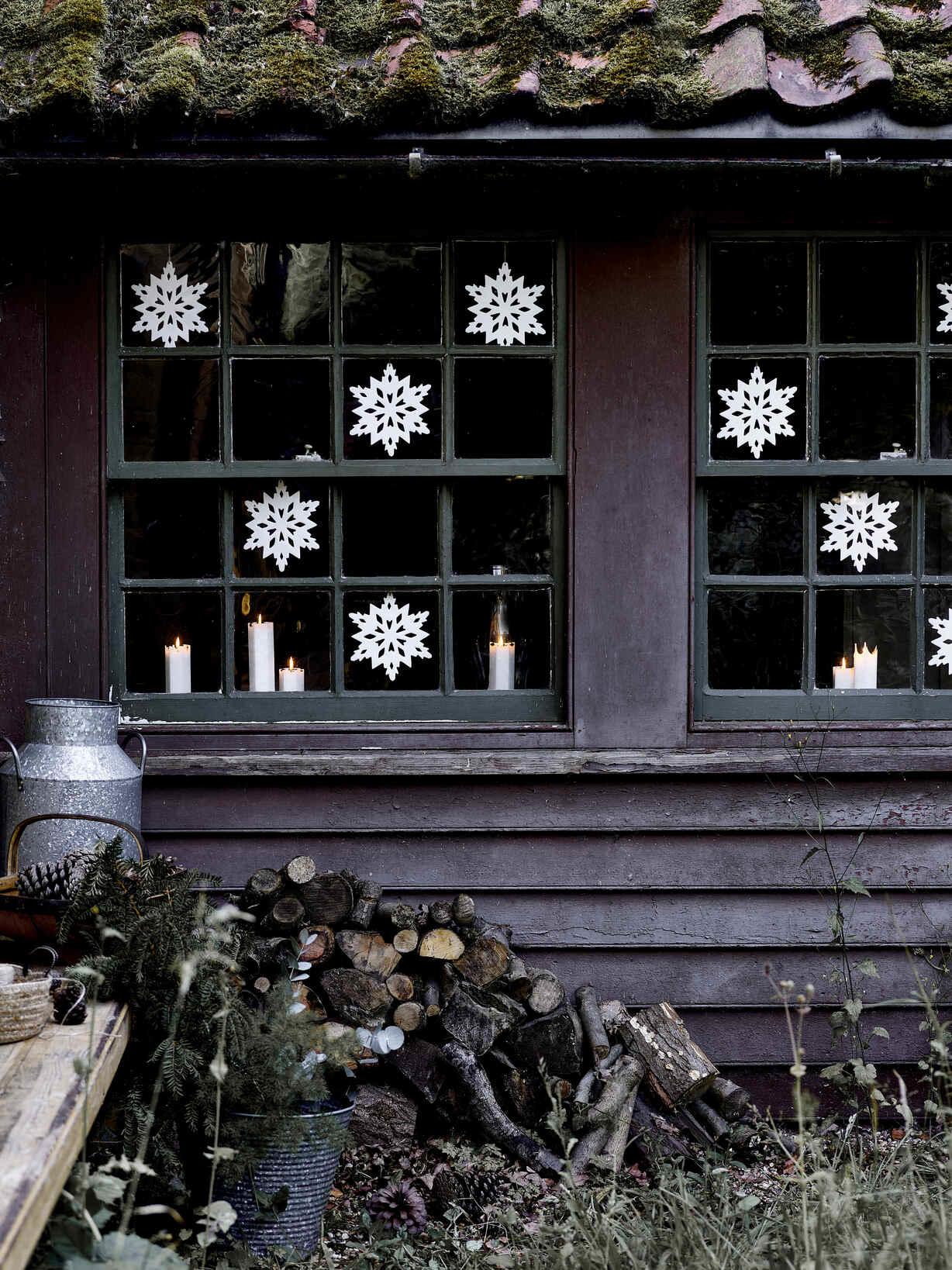 Christmas Window Decorations | White Window Star | White Xmas Decorations