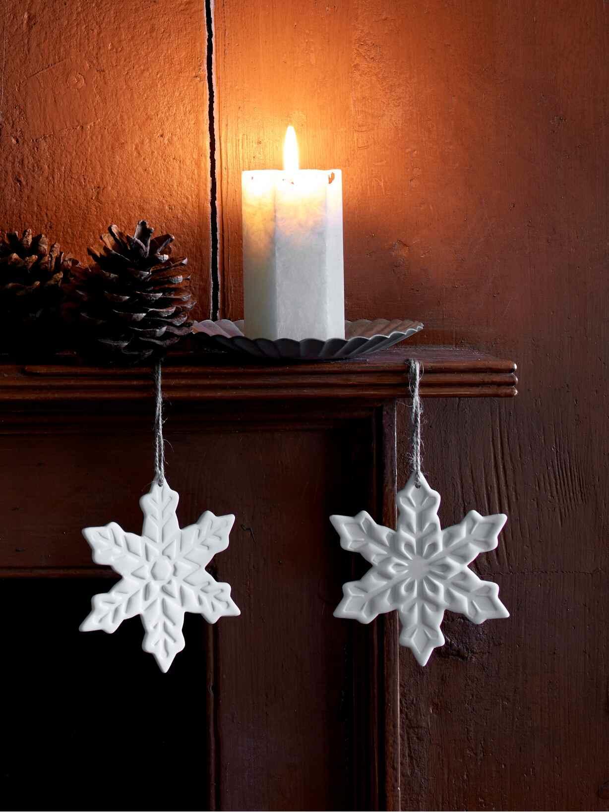 Porcelain Snowflake Set | Christmas Snowflake Decorations
