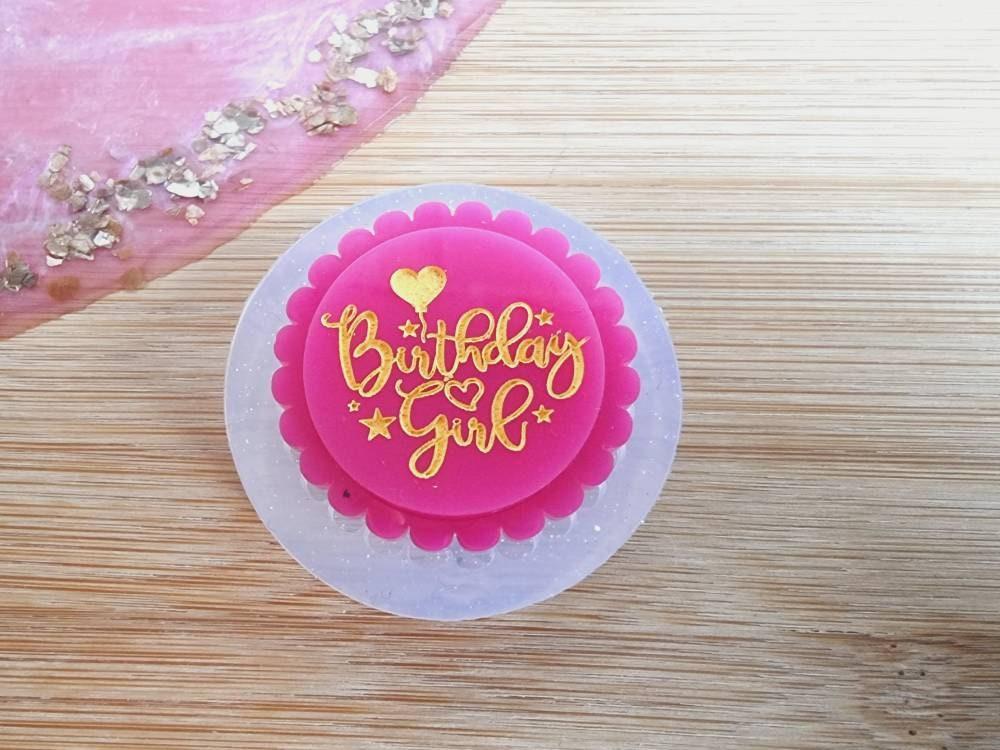 Assorted Birthday girl boy badge moulds
