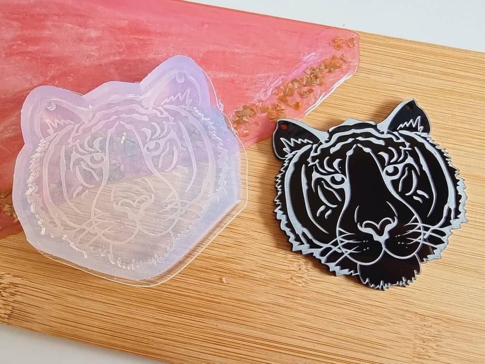 Large Tiger face pendant mould
