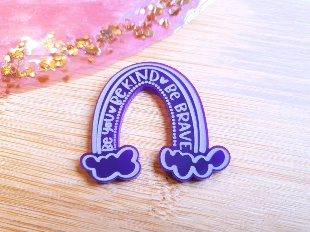 Rainbow Be you, be kind, be brave mould for resin